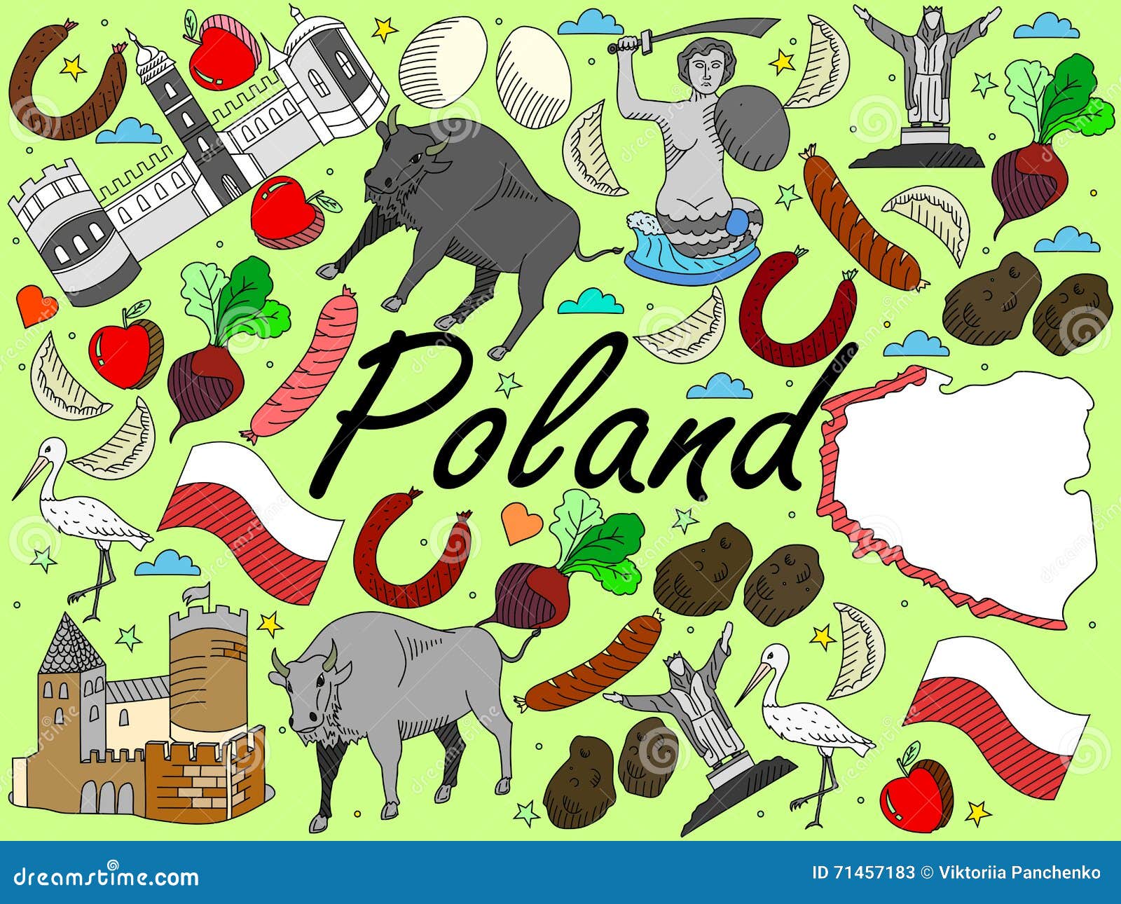Poland vector illustration stock vector. Illustration of beet - 71457183