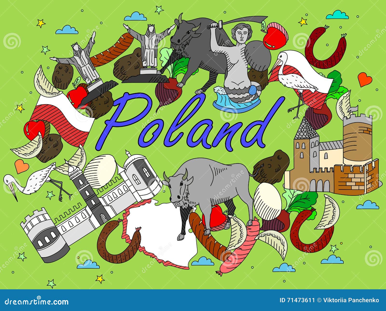 Poland vector illustration stock vector. Illustration of isolated ...
