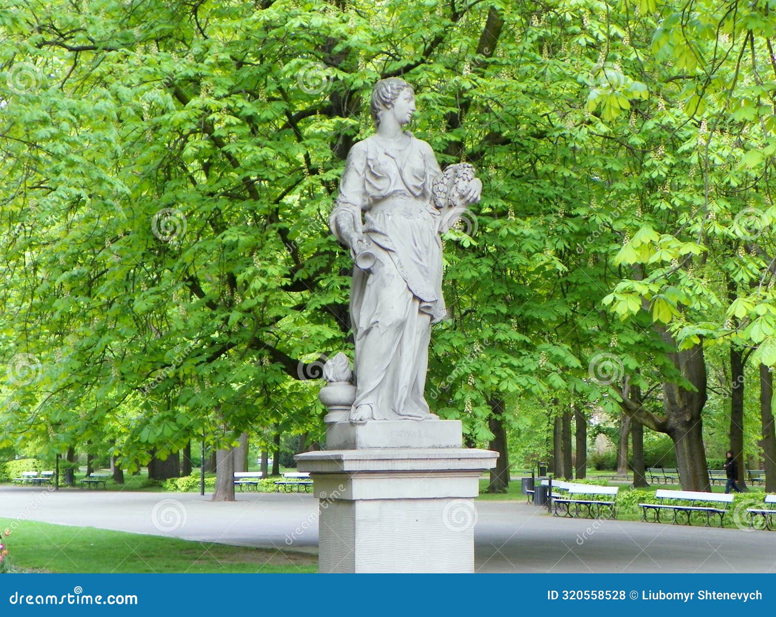 Poland Warsaw Saxon Garden Rococo Sandstone Statue Chwala Glory