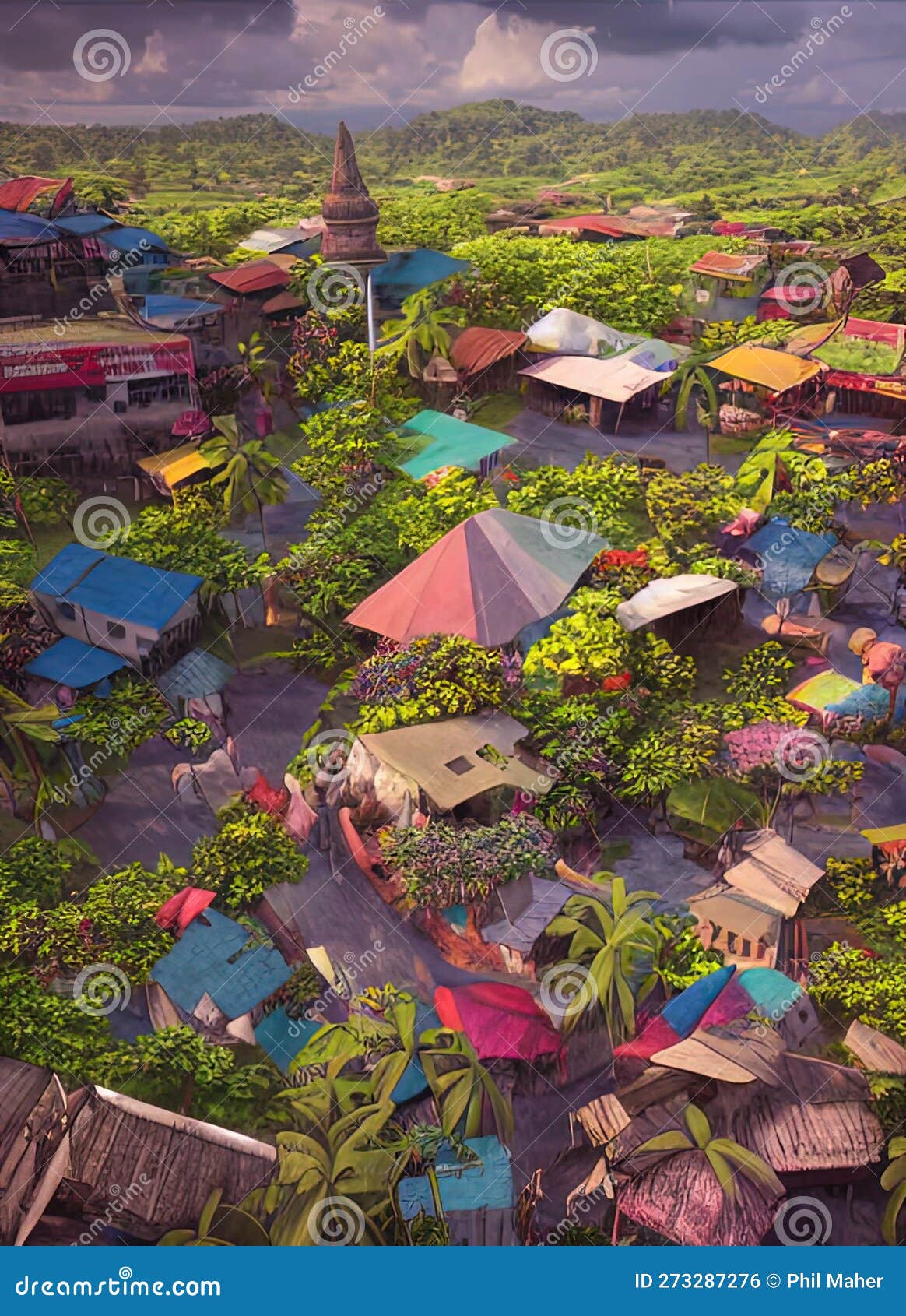 Polangui, Albay, Philippines. Generative AI. Stock Photo - Image of ...