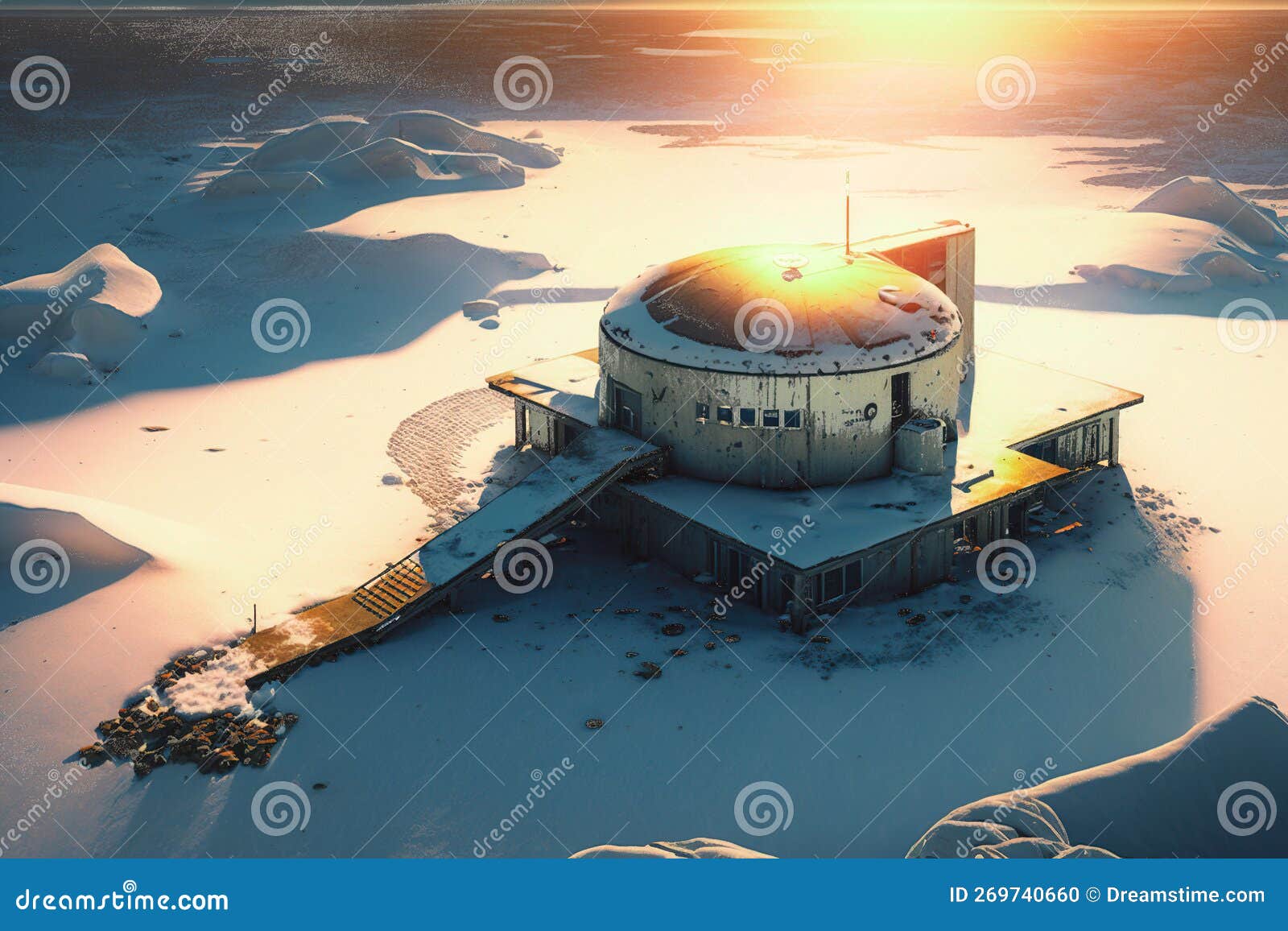 Polar Antarctic Station in the Arctic. Generated by AI Stock ...