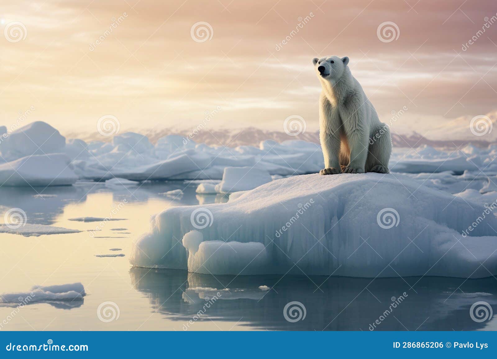 Polar Bear in Arctic Ocean Arctic. AI Generated Stock Illustration ...