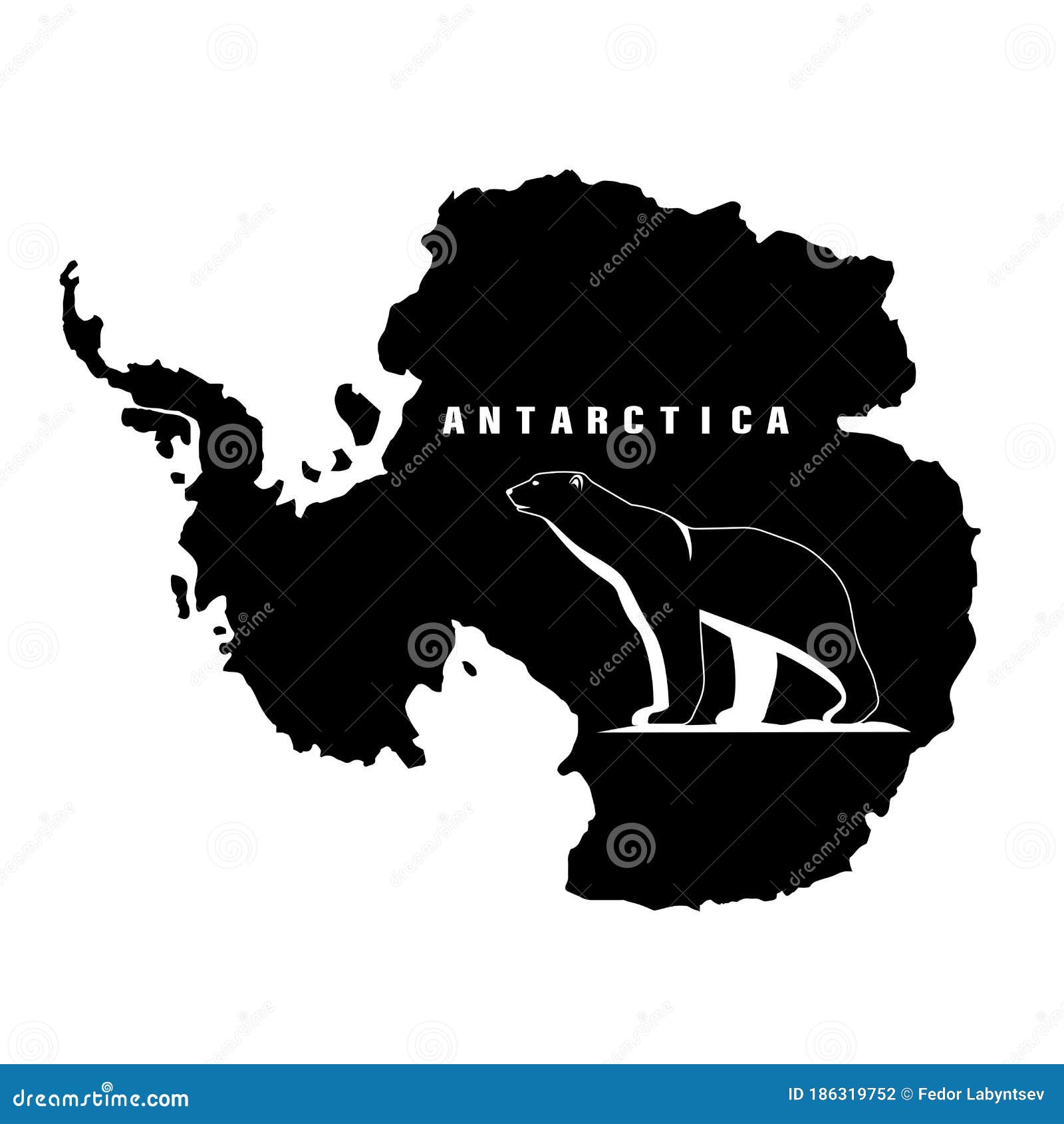 ANTARCTICA. Map Of ANTARCTICA Vector Silhouette. | CartoonDealer.com ...