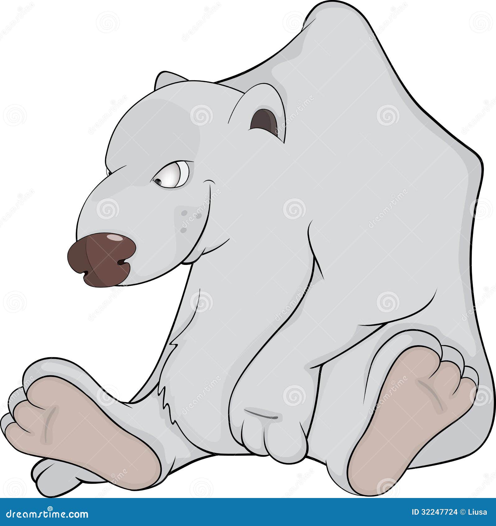 Polar bear cartoon stock vector. Illustration of hair - 32247724