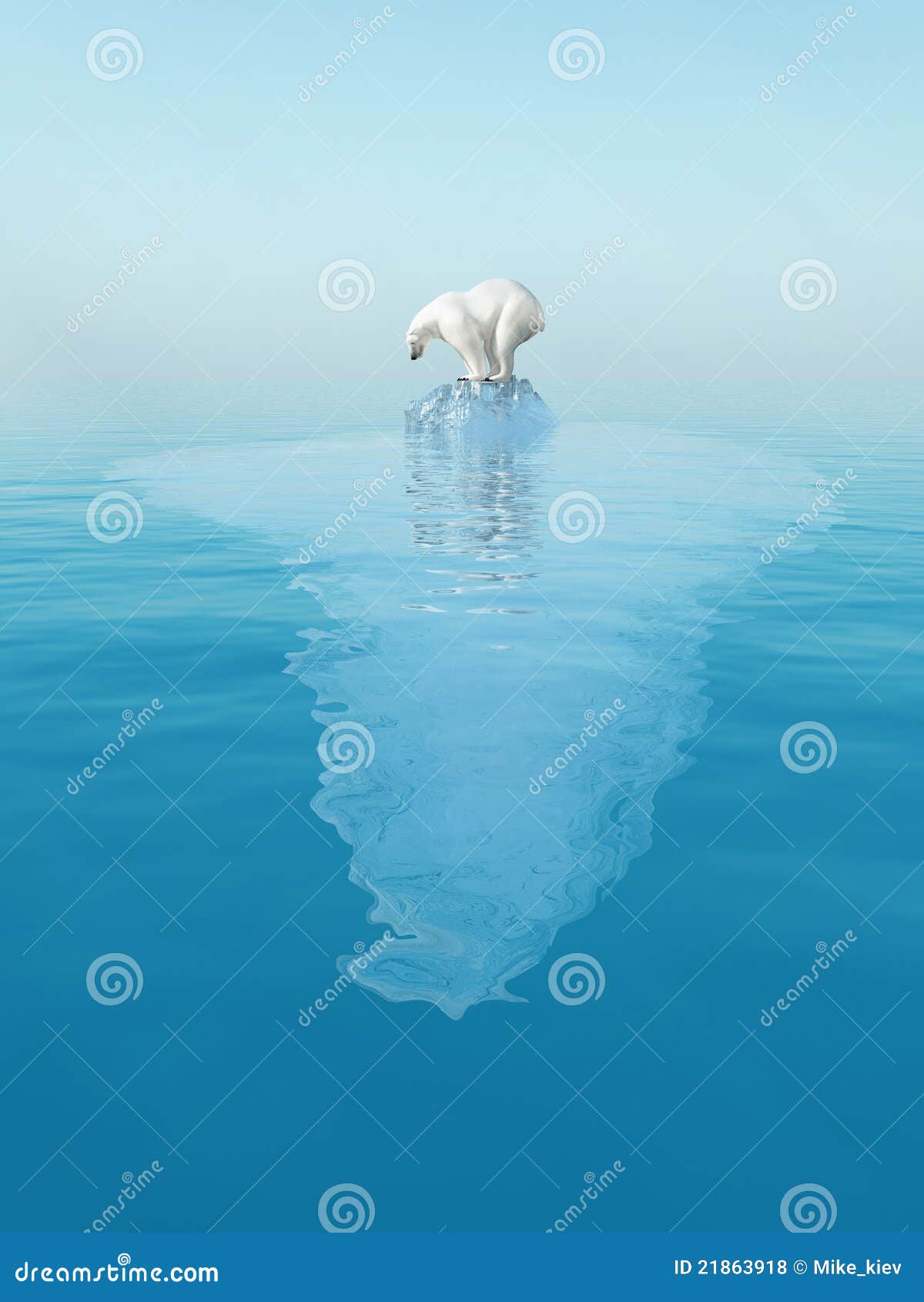 Polar Bear On Iceberg Royalty Free Stock Photos - Image: 21863918