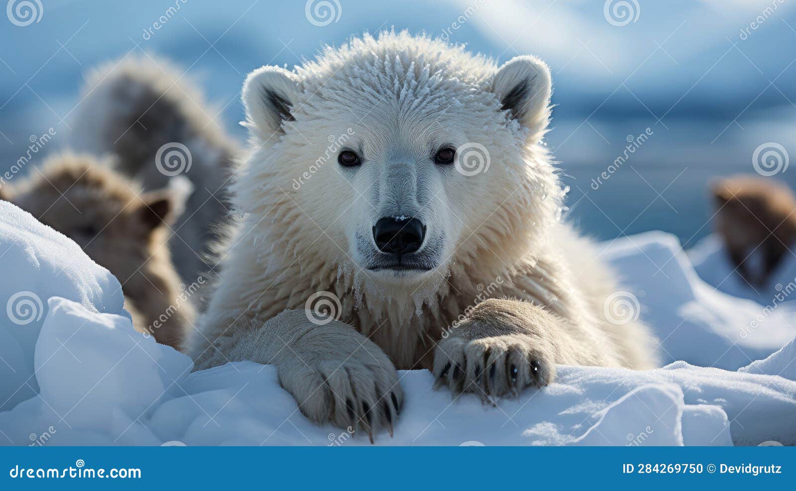 A Polar Bear Looking at the Camera. Generative AI. Stock Photo - Image ...