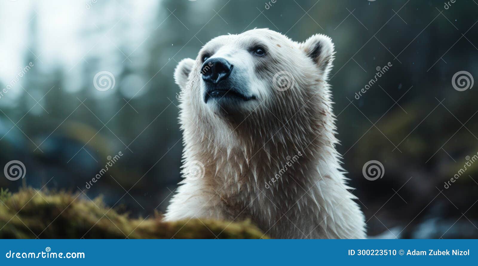 A polar bear looking up stock illustration. Illustration of mustelidae ...