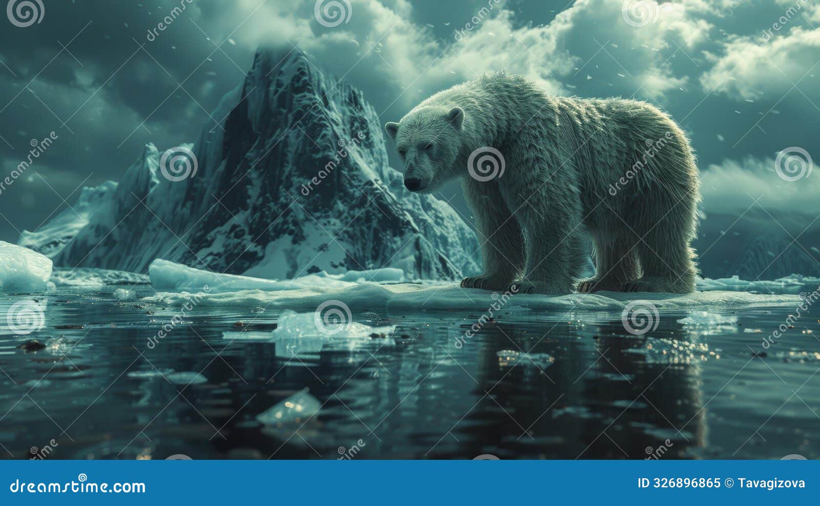 Melting Iceberg On The Ocean. Global Warming And Climate Change ...