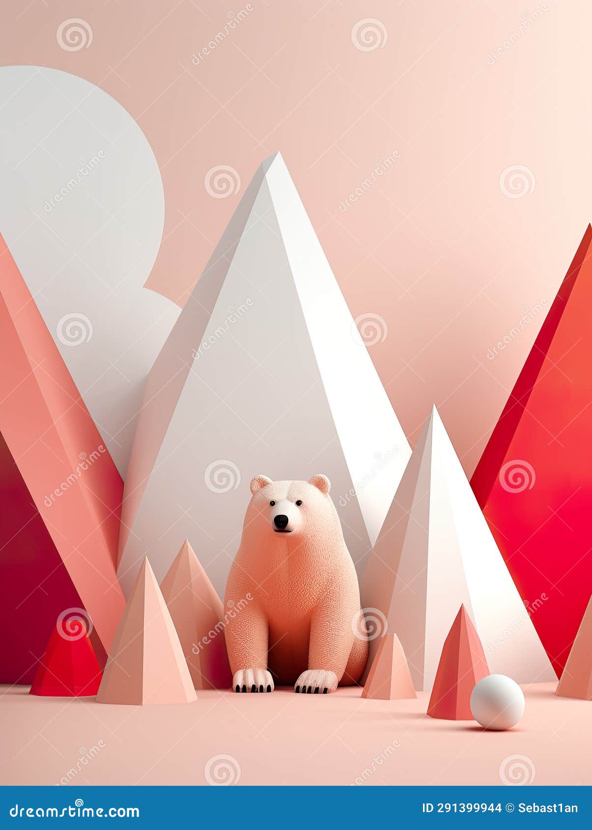 Polar Bear Photo, Captured In A Controlled 3D Studio Lighting And Setup Stock Photography ...