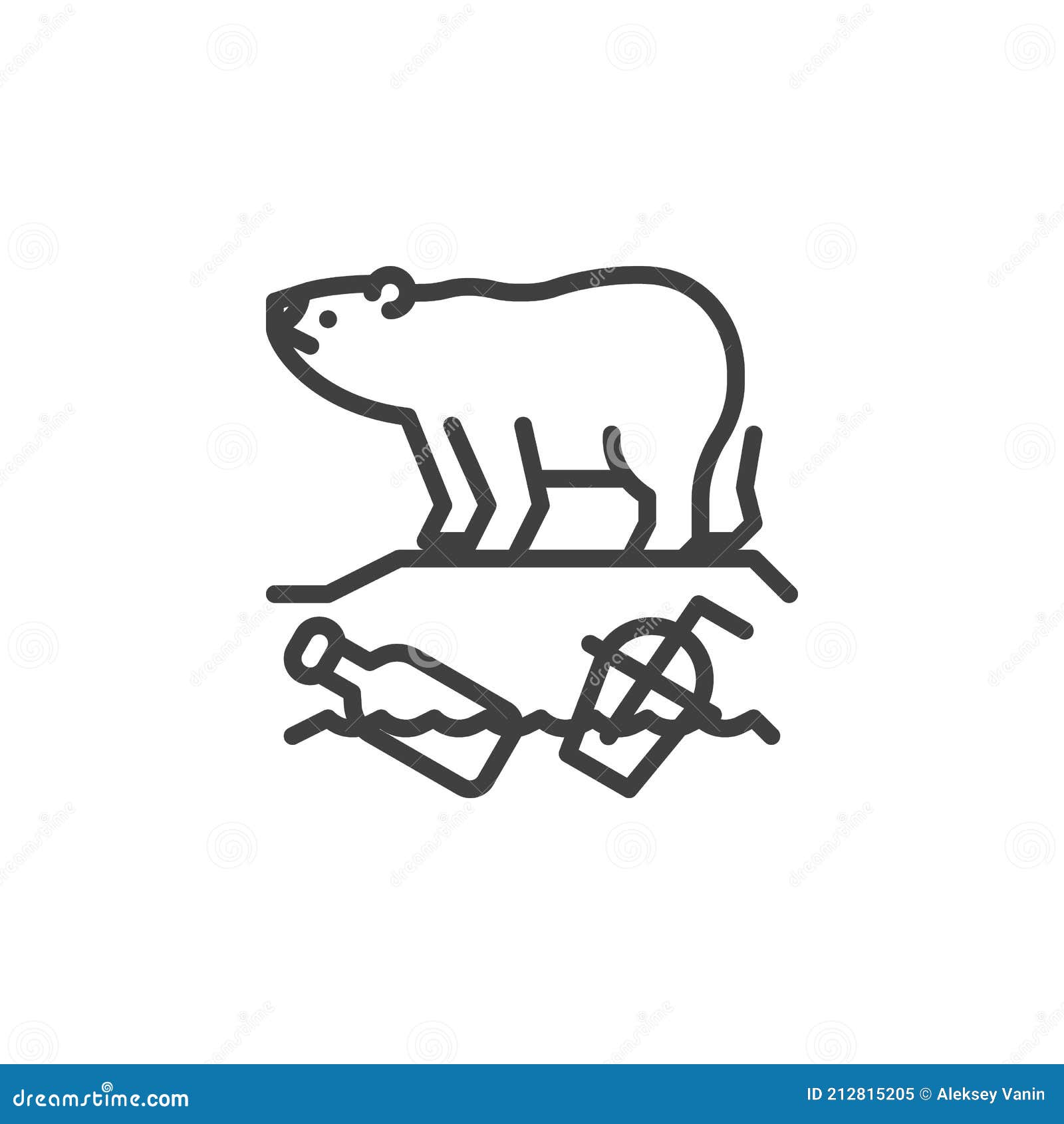 Polluted Ocean And Plastic Waste Floating On The Surface Vector ...