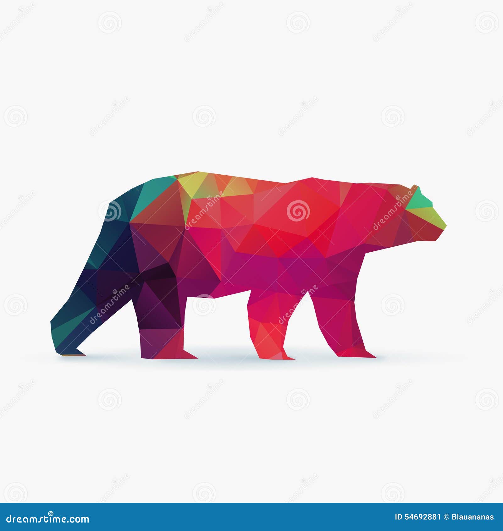 Polar Bear Polygon Silhouette Stock Vector - Illustration of decorative, outdoor: 54692881