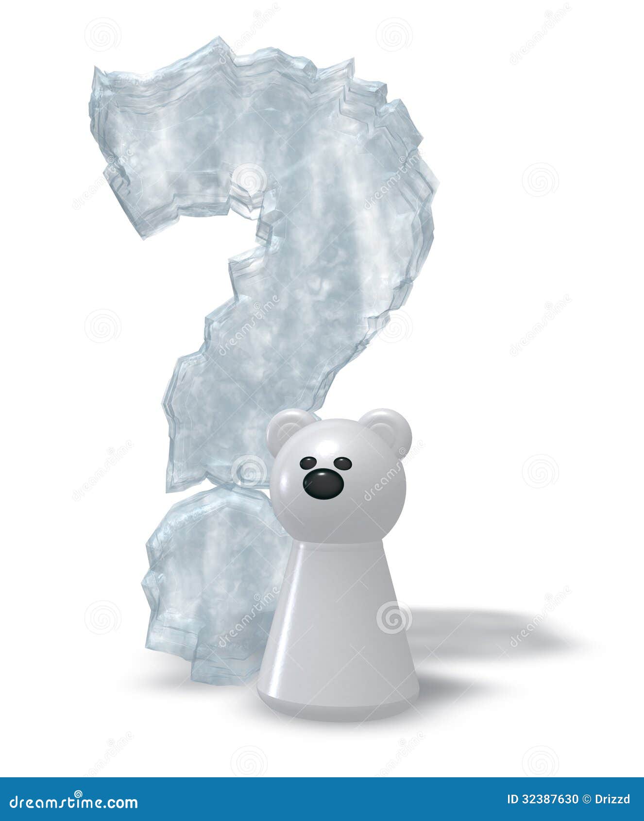 Polar bear question stock illustration. Illustration of question - 32387630