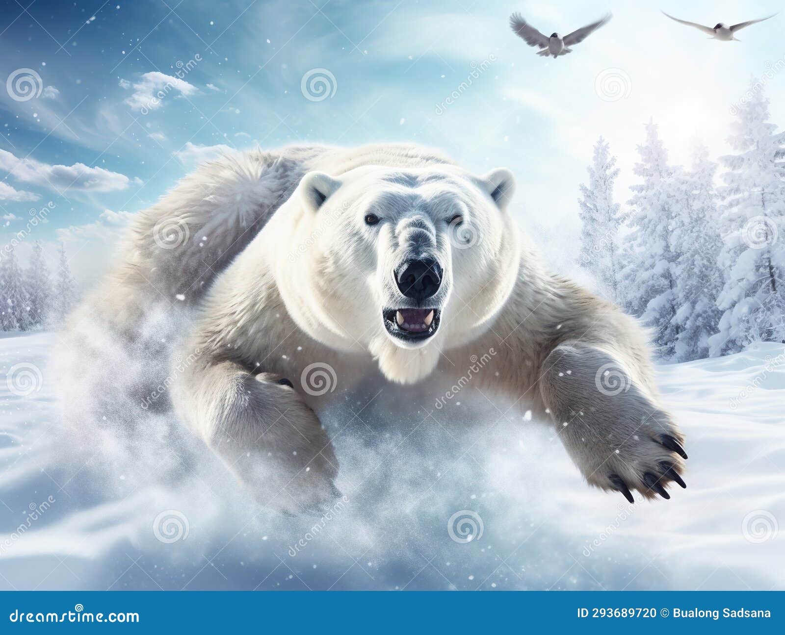 Ai Generated Illustration Wildlife Concept of Polar Bear Slide Stock ...