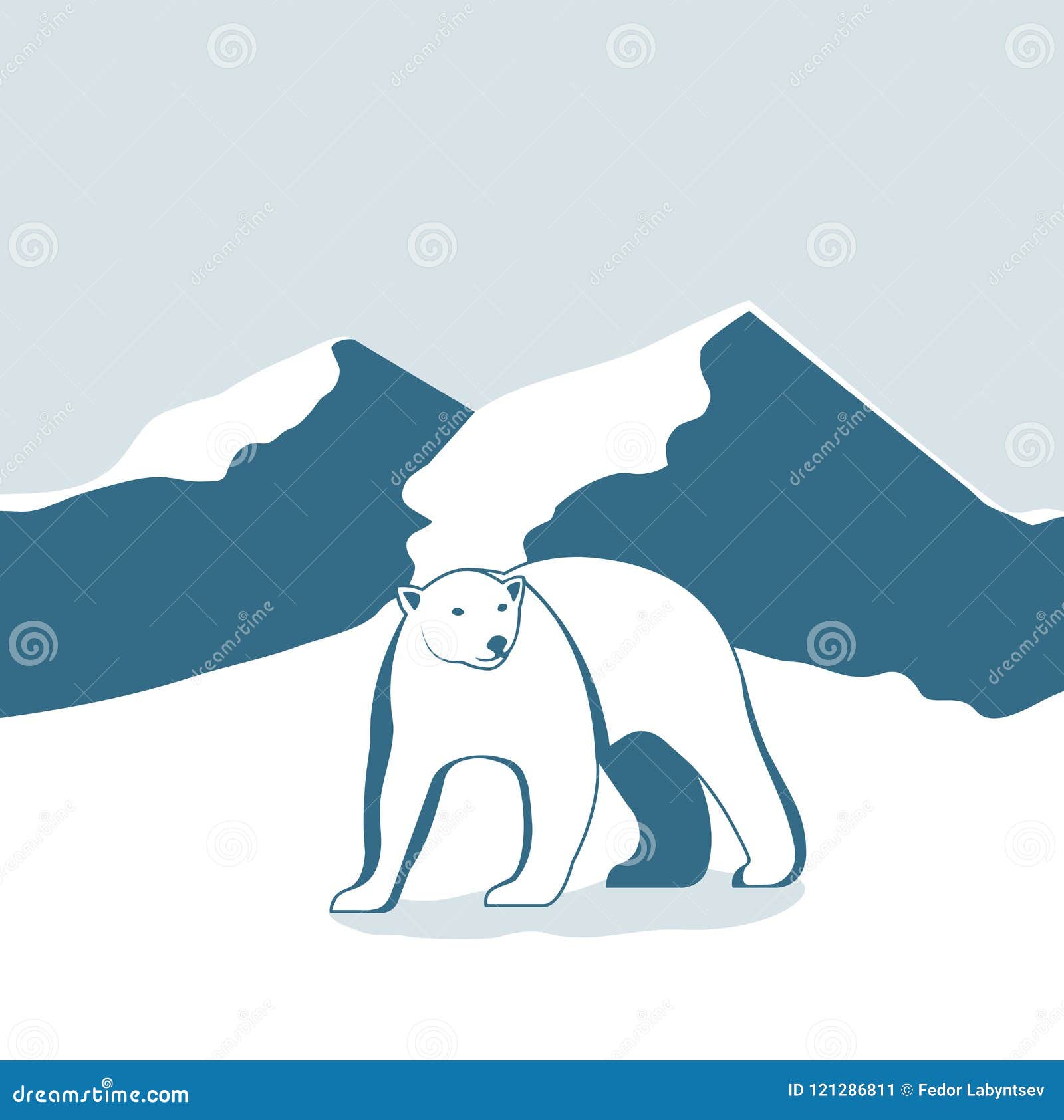 Polar Bear Symbol of the Arctic. Stock Vector - Illustration of mammal ...