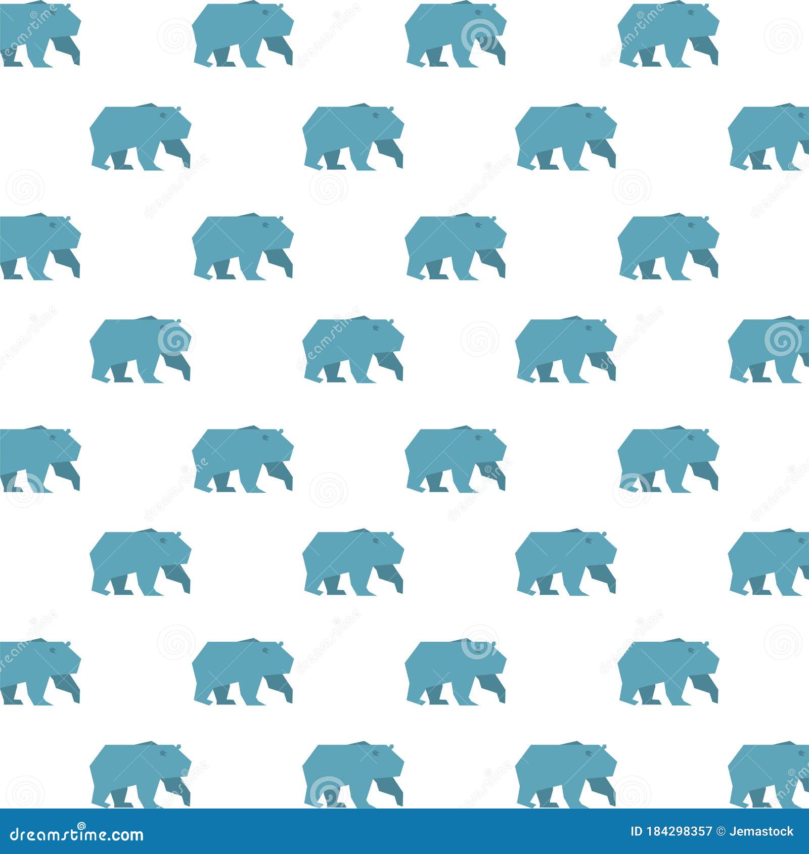 Silhouette Of Bears Head And Falling Graf In Low Poly Style. Bearish ...