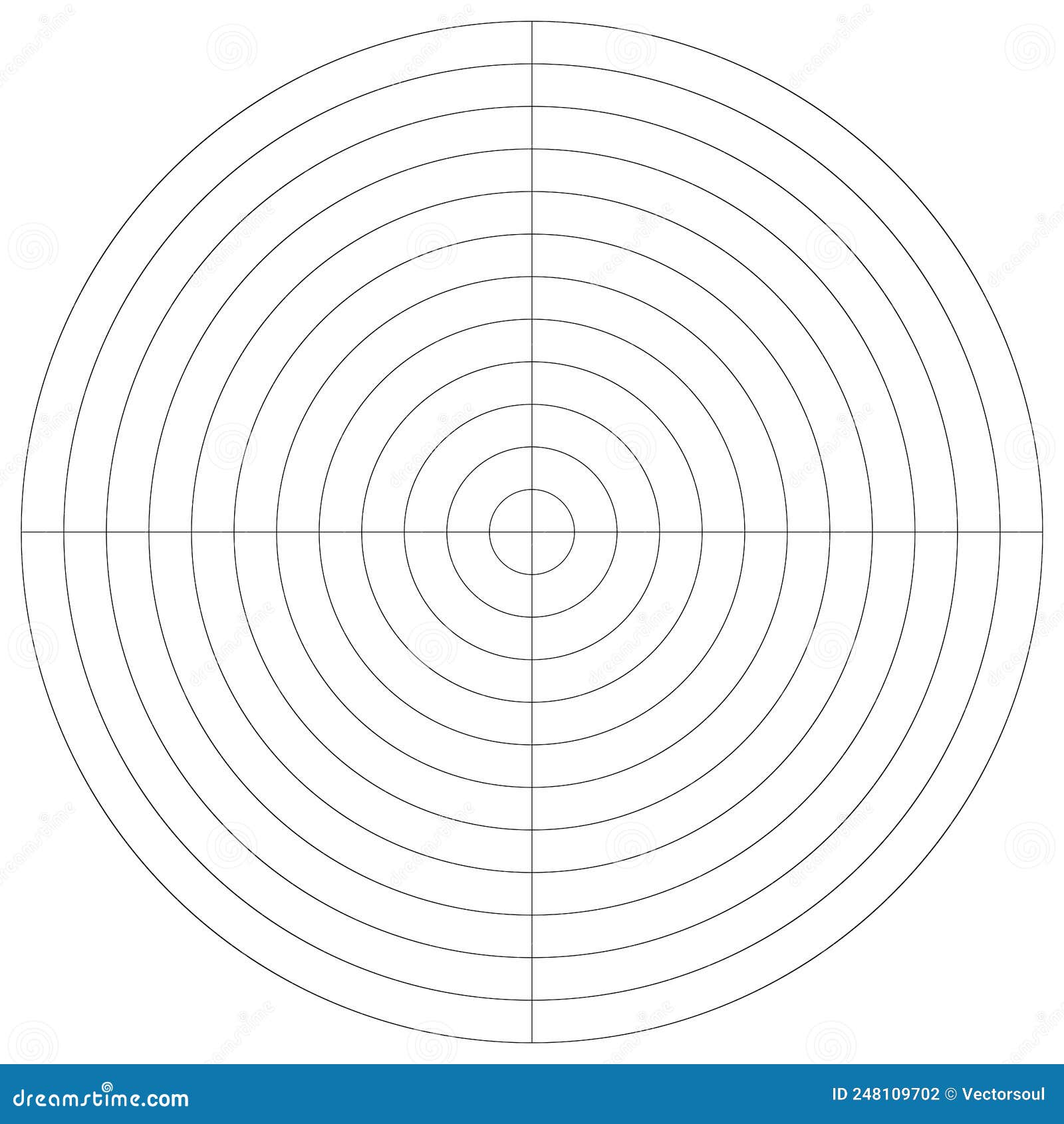Polar, Circular Grid, Mesh. Pie Chart, Graph Element Stock Illustration ...