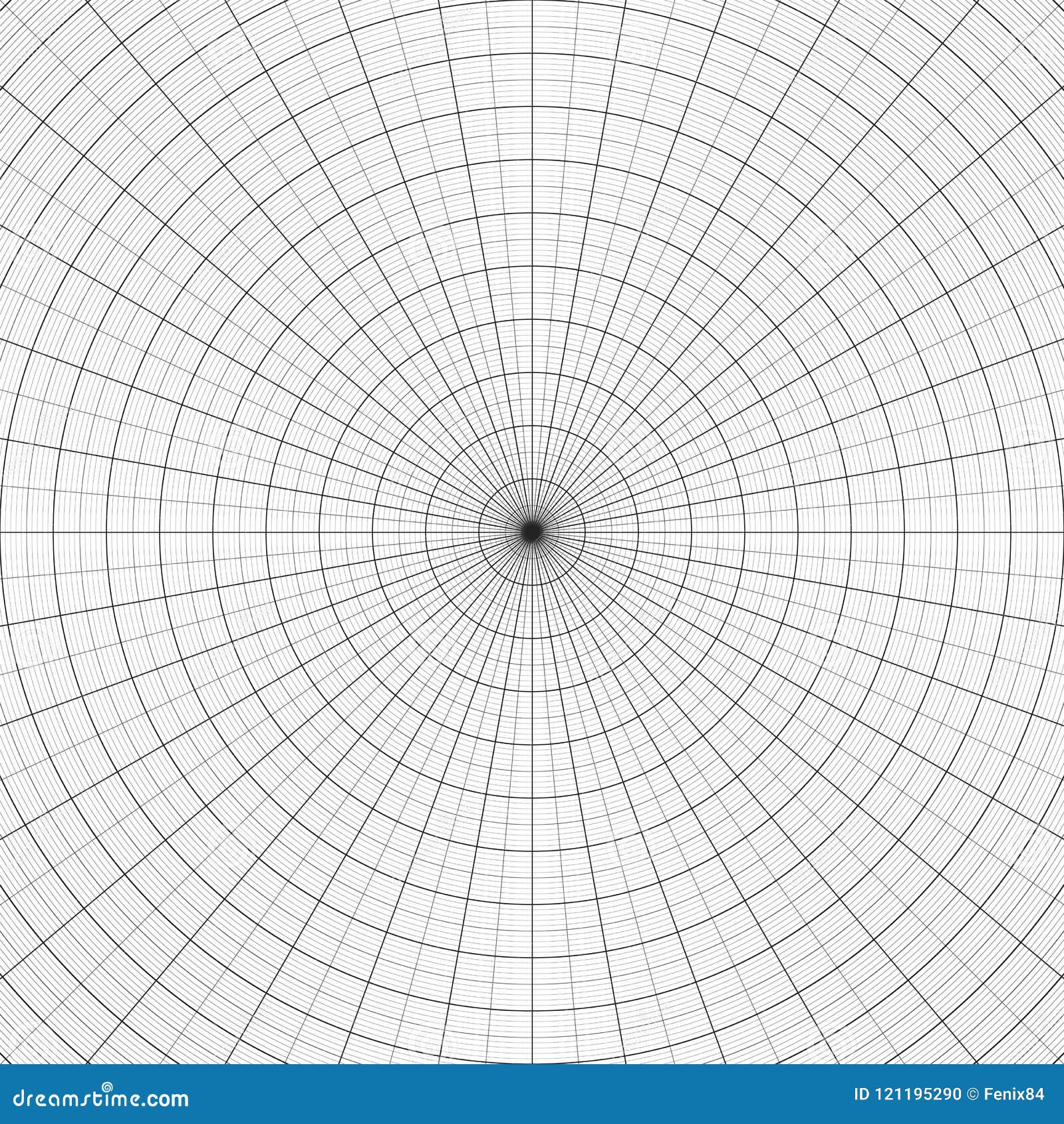 Polar Graph Paper. Gray Grid For Polar Graphs. Vector Illustration ...
