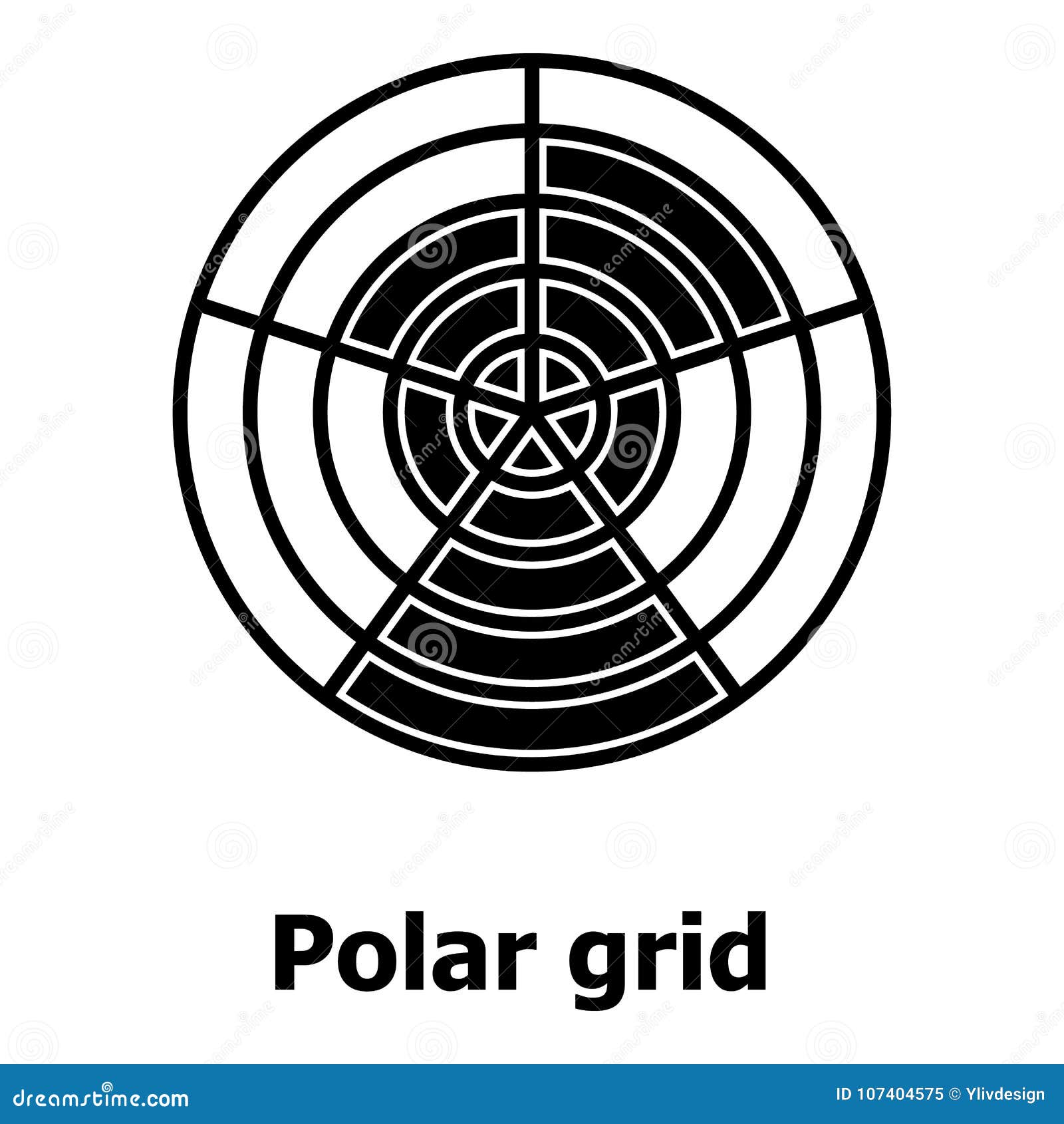 Polar Grid Icon, Simple Style. Stock Vector - Illustration of polar ...