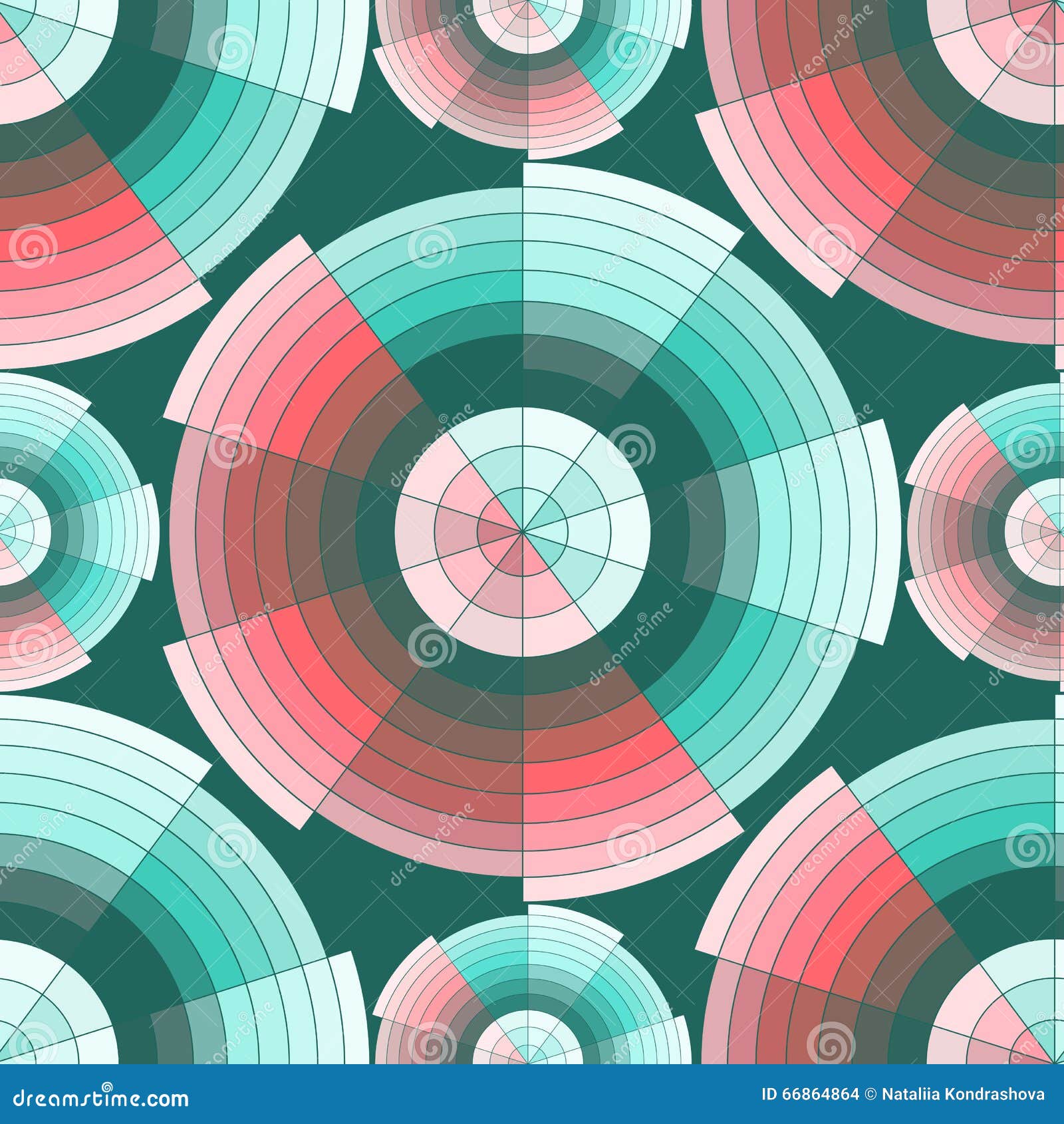 Polar Grid Seamless Pattern Stock Vector - Illustration of geometric ...