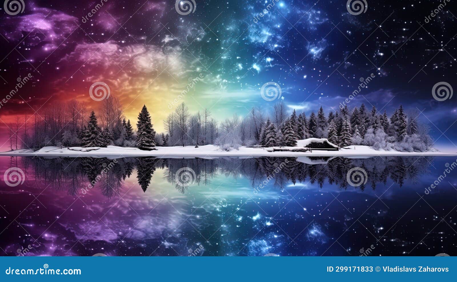 Polar Shine Magic Colors of the Night Sky Stock Illustration ...