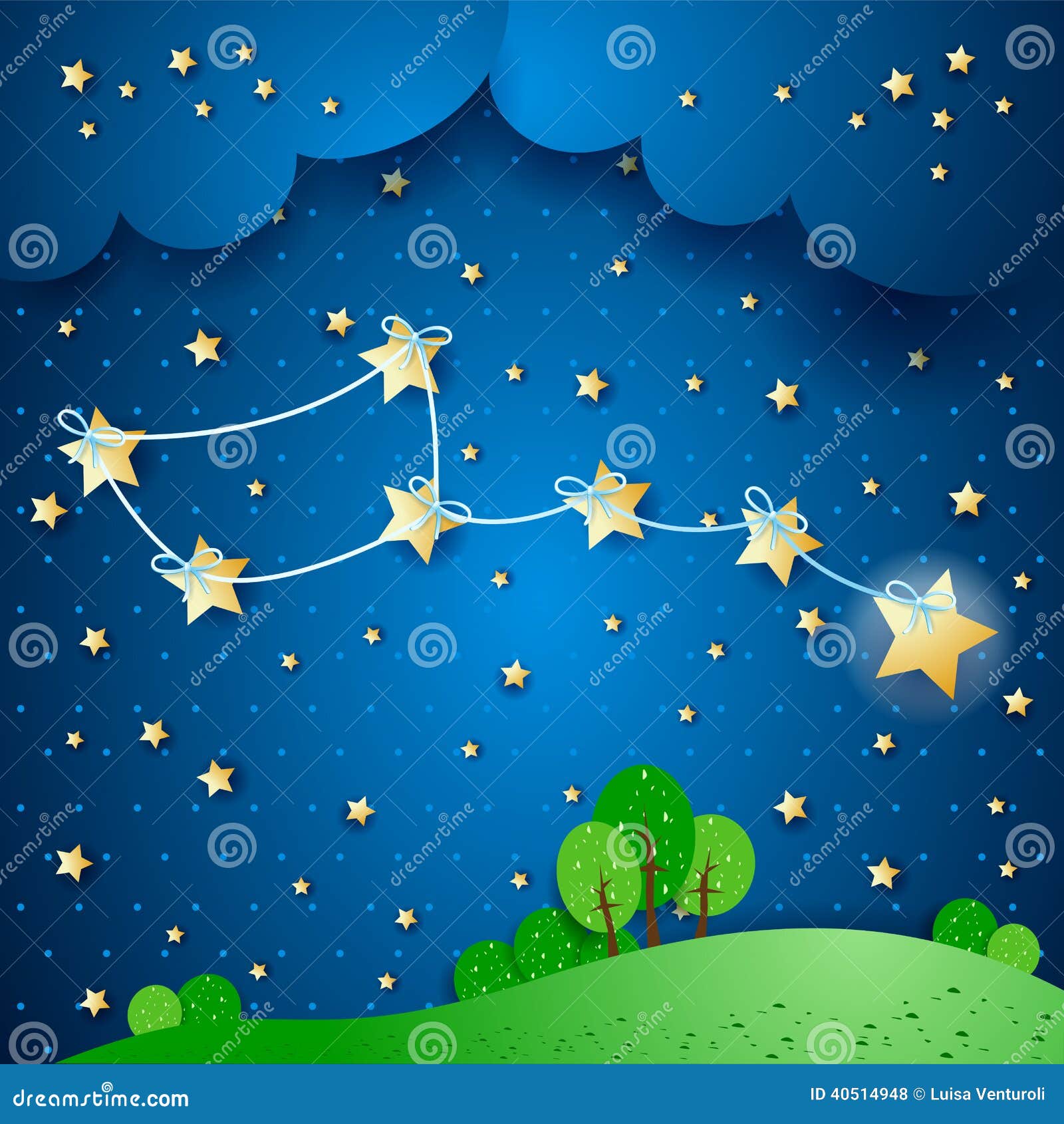 Polar Star, Fantasy Illustration Stock Vector - Illustration of nord ...