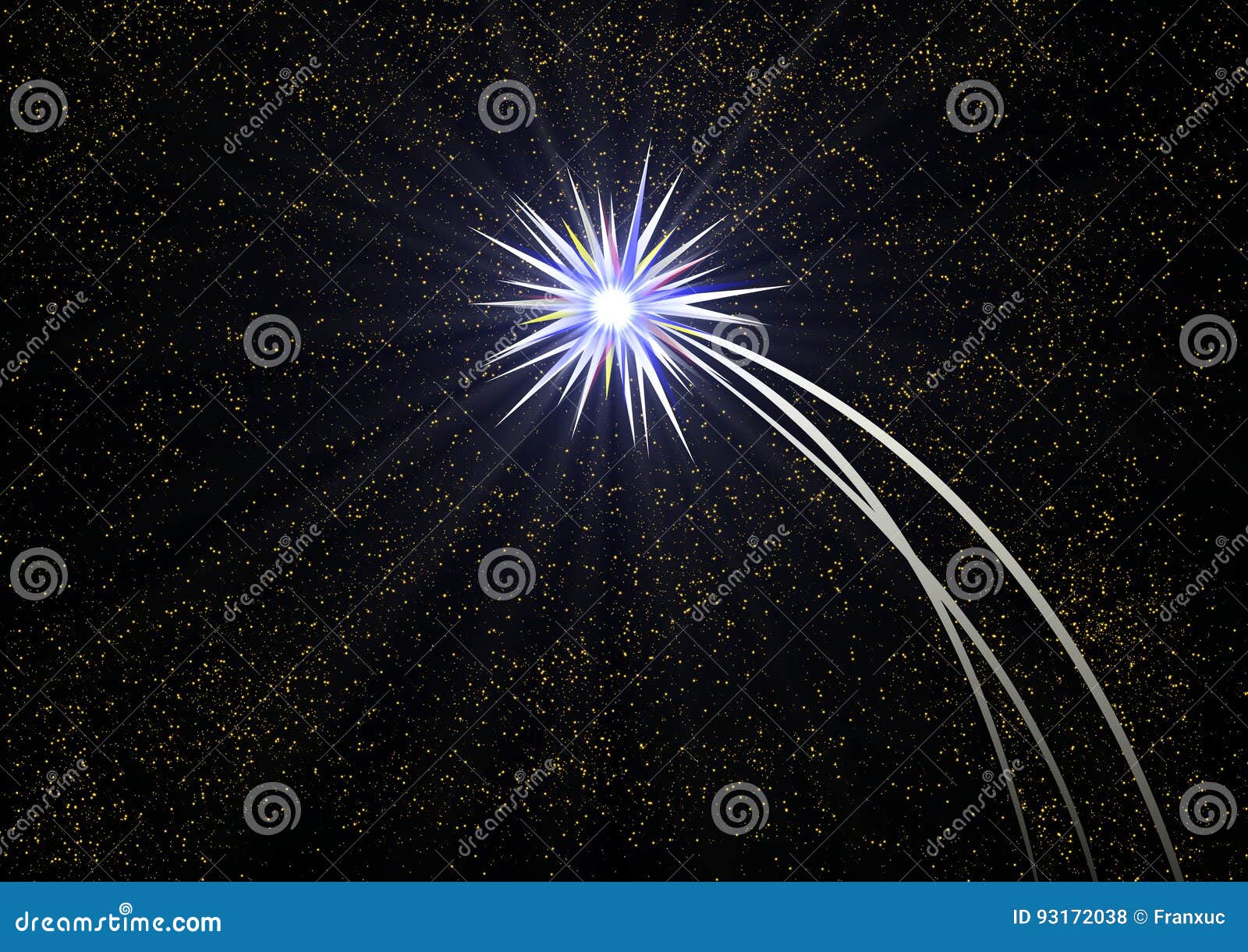 Polar Star in Infinite Space Stock Illustration - Illustration of ...