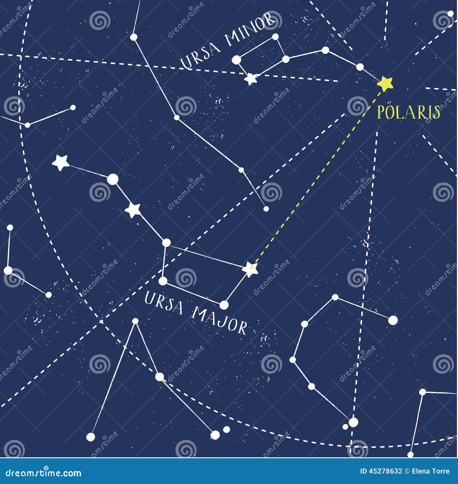 Polaris ilustración del vector. Ilustración de atlas - 45278632