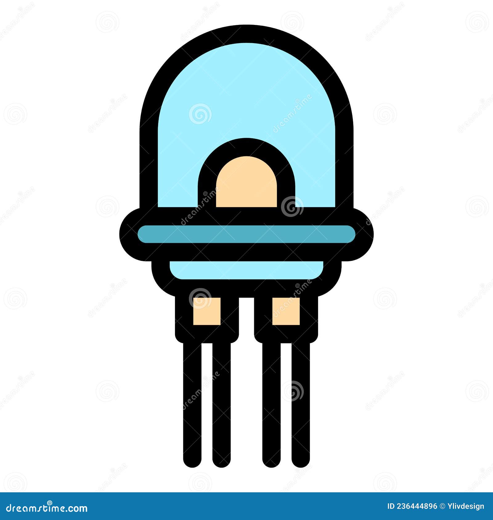 Polarity Diode Icon Color Outline Vector Stock Vector - Illustration of ...