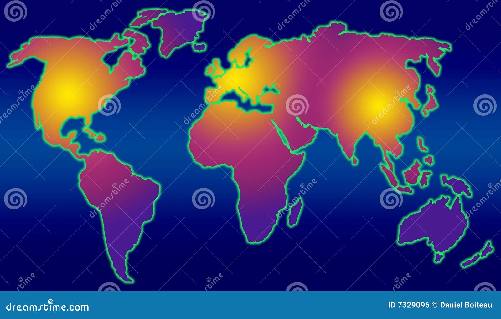 Polarized world map stock illustration. Illustration of blue - 7329096