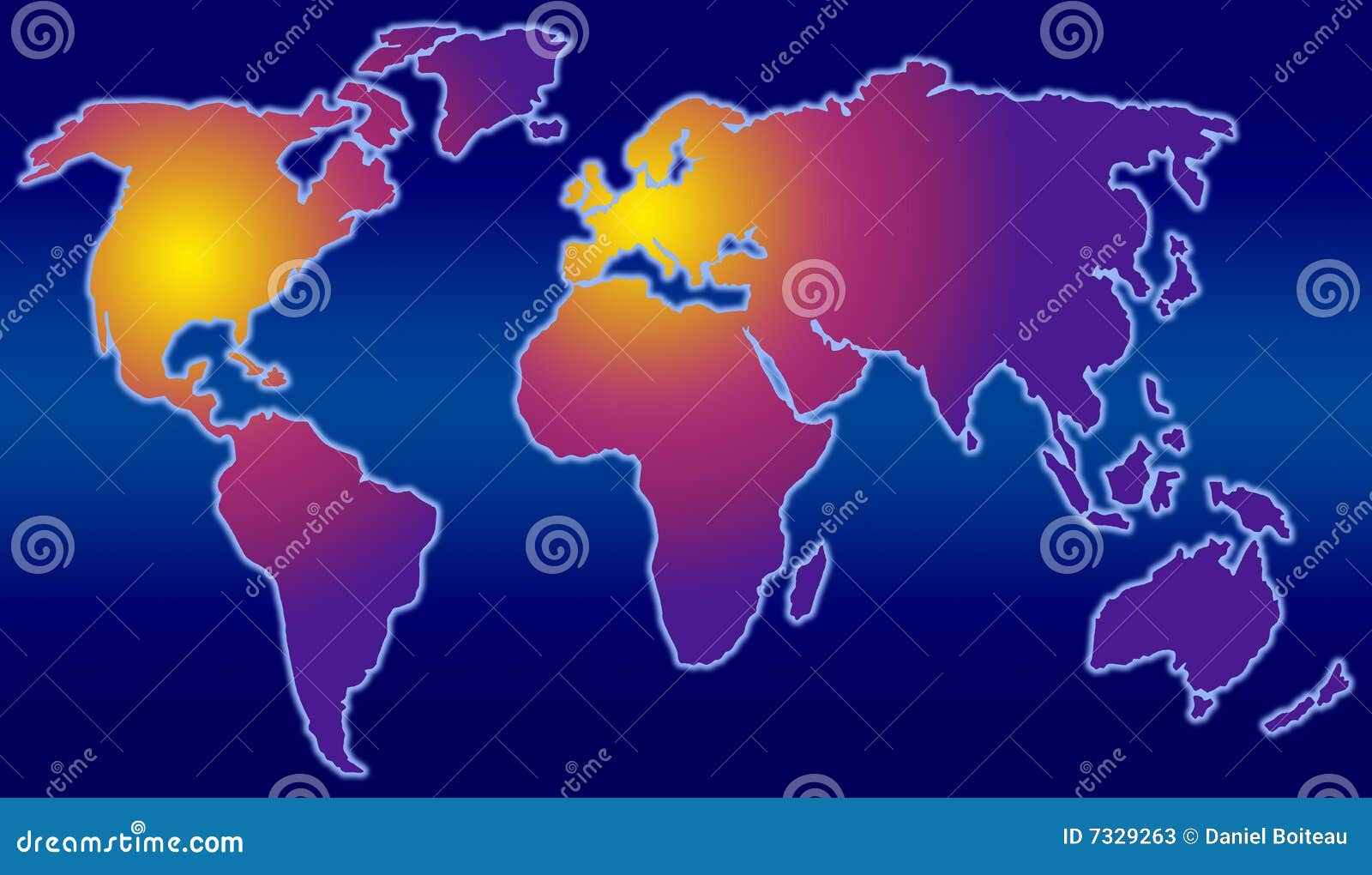 Polarized world map stock illustration. Illustration of states - 7329263