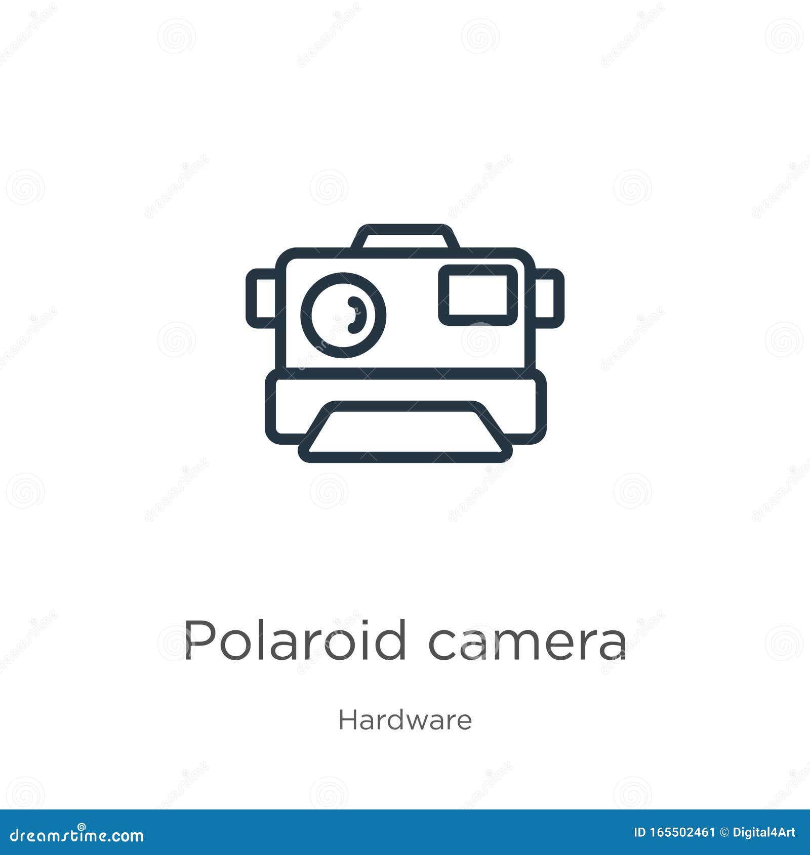 Polaroid Camera Icon. Thin Linear Polaroid Camera Outline Icon Isolated ...