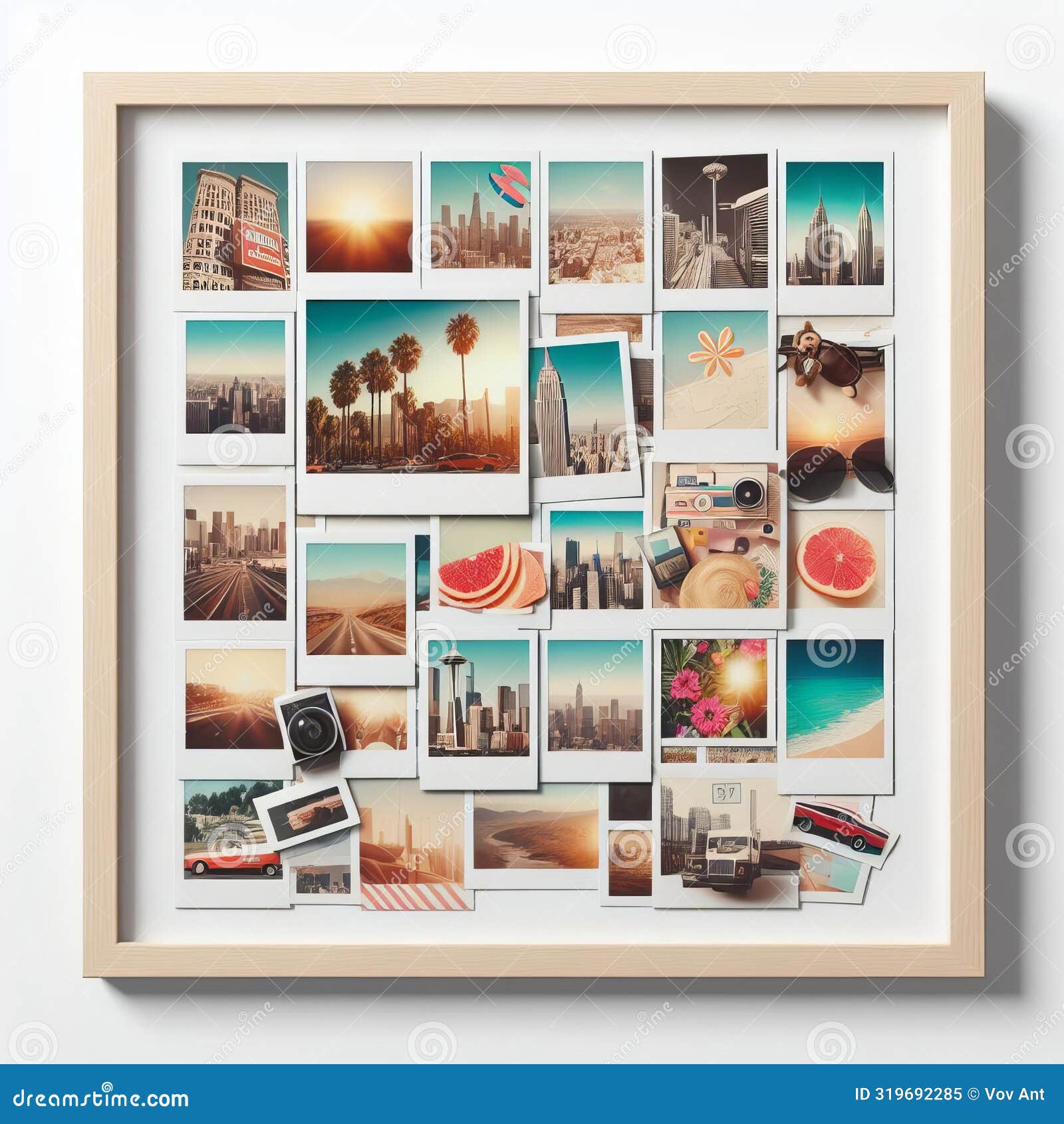 Polaroid Collage Frame a Frame Designed To Display a Collecti Stock ...