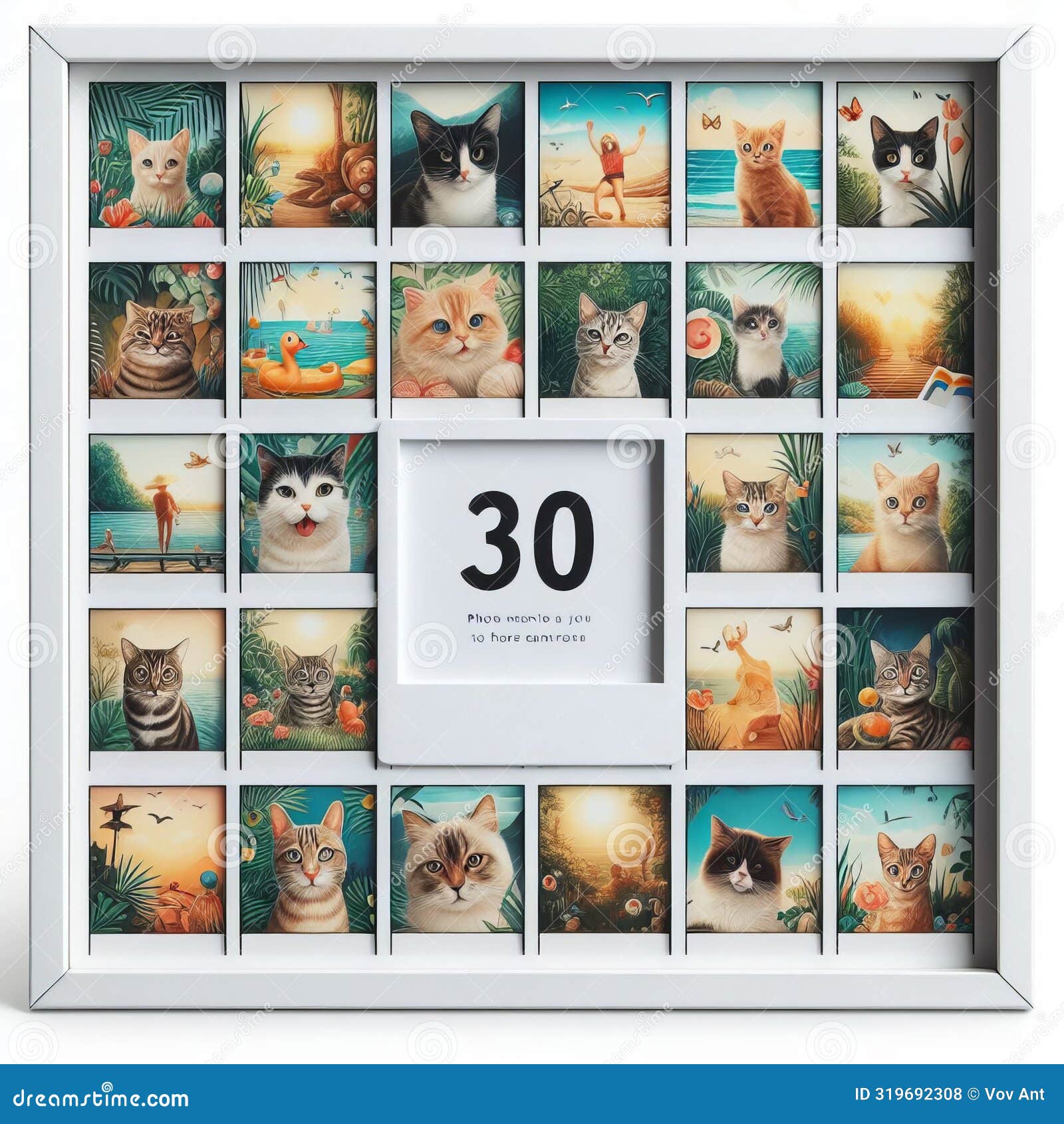 Polaroid Collage Frame a Frame Designed To Display a Collectio Stock ...