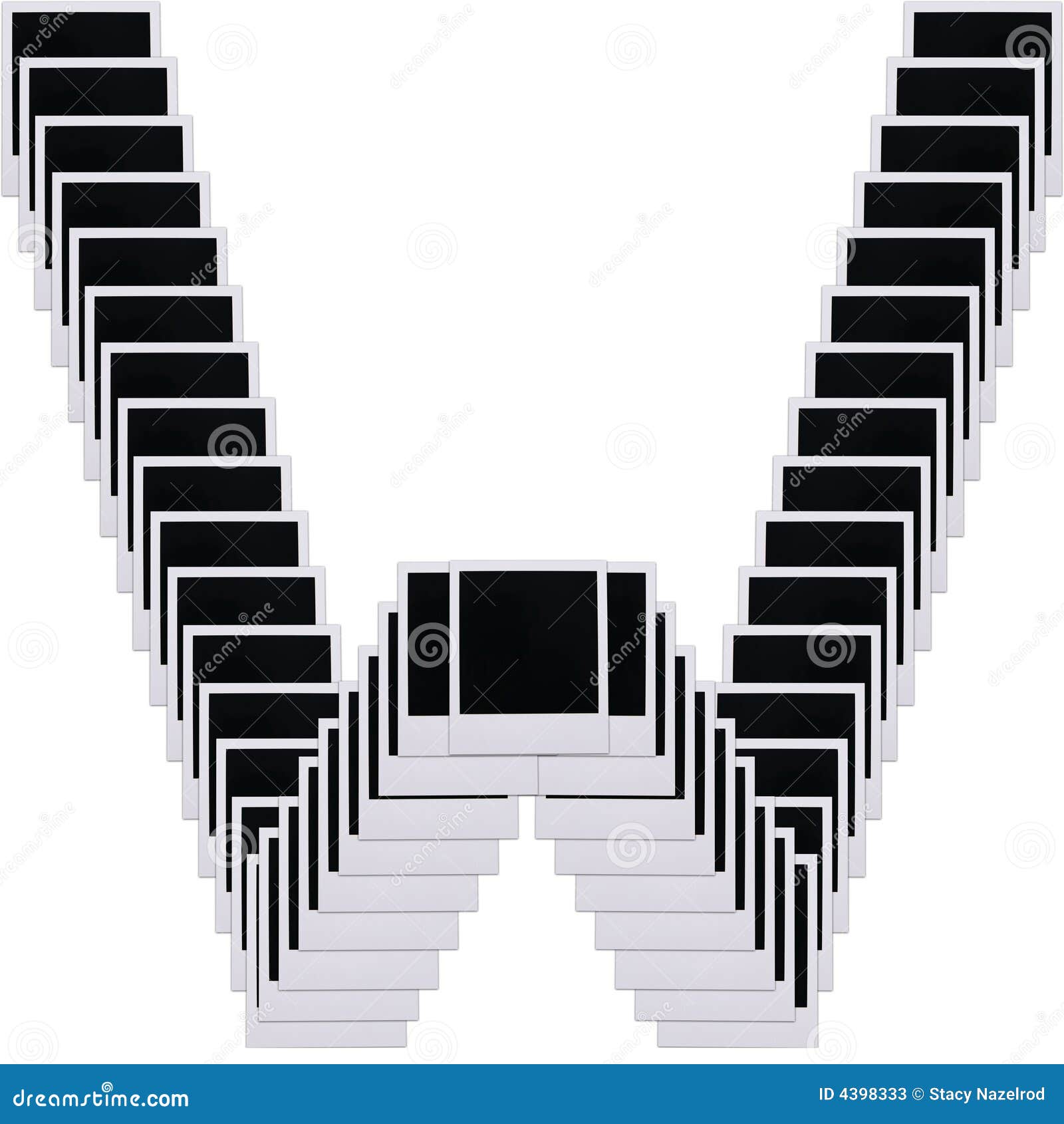 Polaroid Film Blanks Letter W Stock Illustration - Illustration of ...