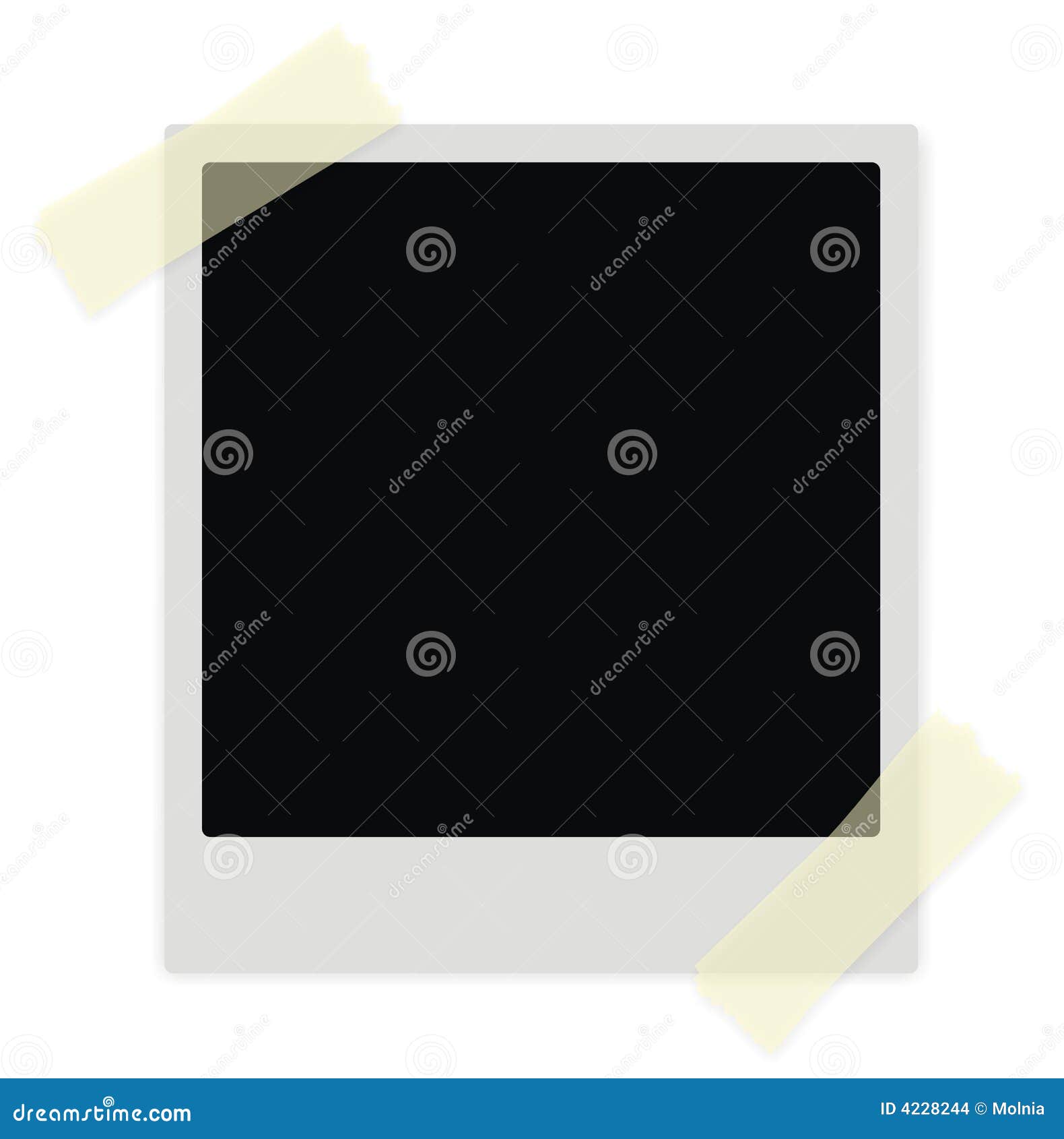 Polaroid frame stock illustration. Illustration of stain - 4228244