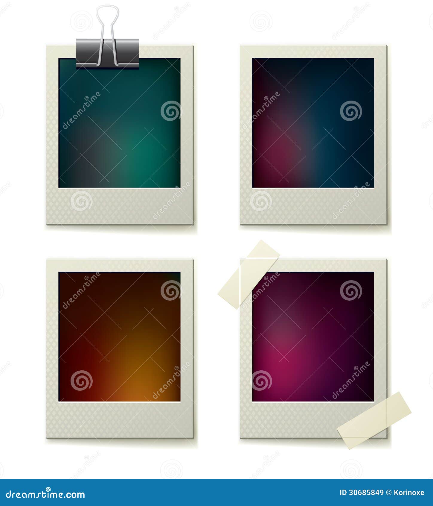 Polaroid frame set stock vector. Illustration of shoot - 30685849