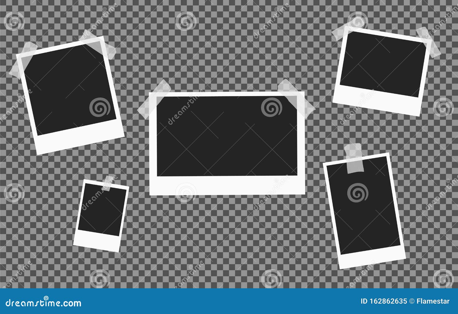 Polaroid On A Transparent Background. Three Photo Frames. Vector Stock ...
