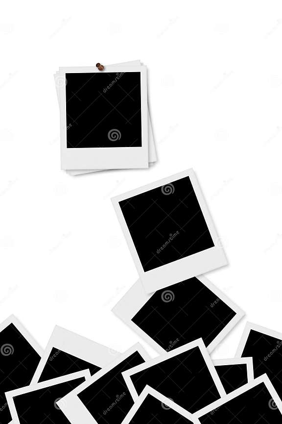 Polaroid Frames & Thumbtack Stock Illustration - Illustration of film ...