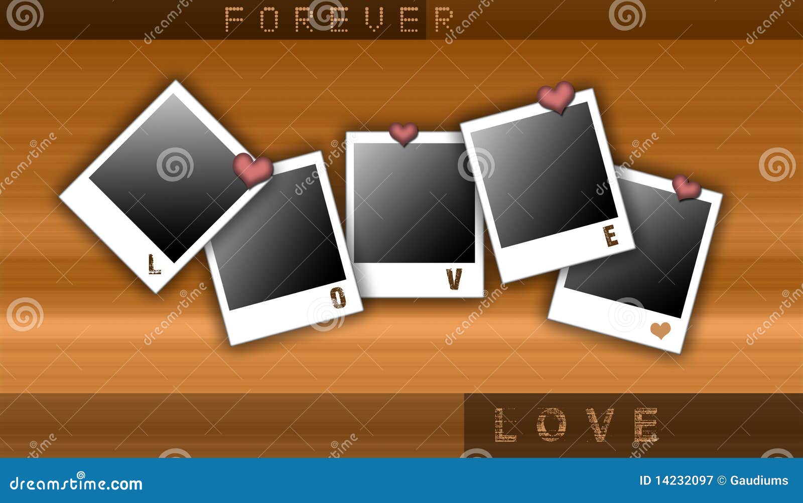 Polaroid love stock illustration. Illustration of love - 14232097