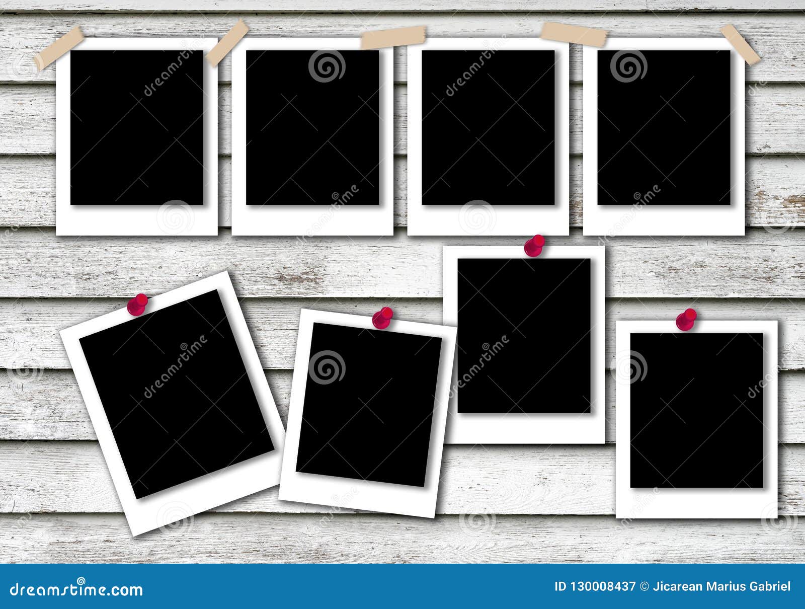 Polaroid Pattern for Photo Frames with Background Texture Stock Image ...