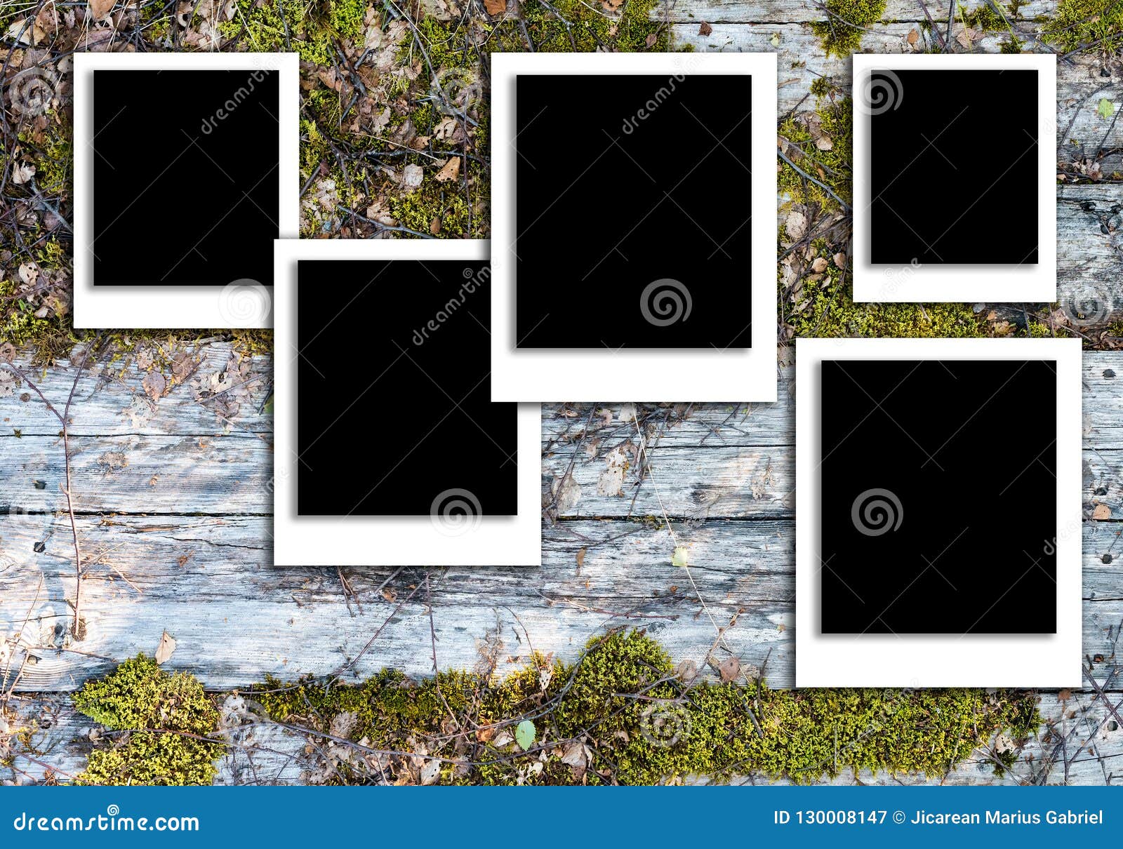 Polaroid Pattern for Photo Frames with Background Texture Stock Image ...