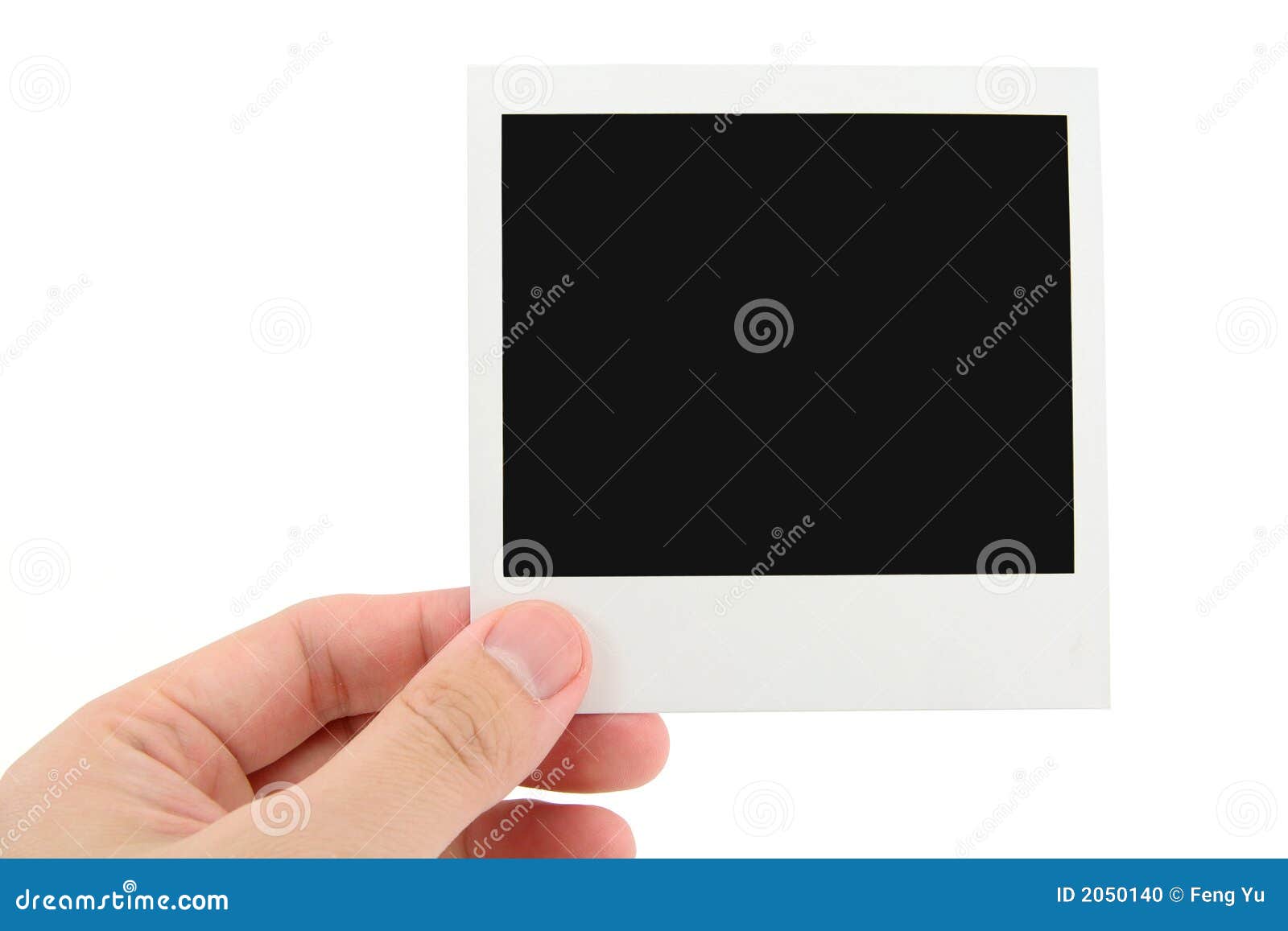 Polaroid Display With Blue Background Royalty-Free Stock Photo ...