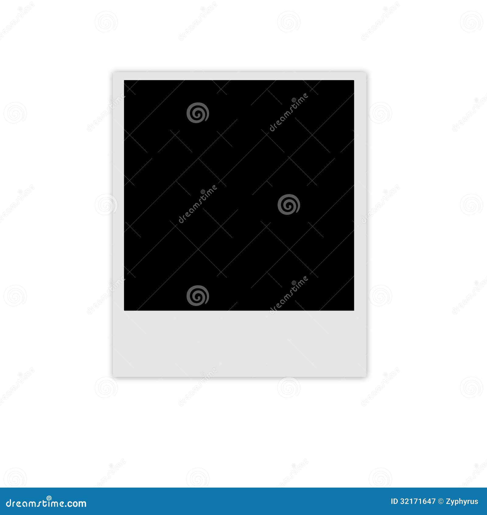 Polaroid Frame.Retro Photo Frames Hanging On Rope On White Background ...