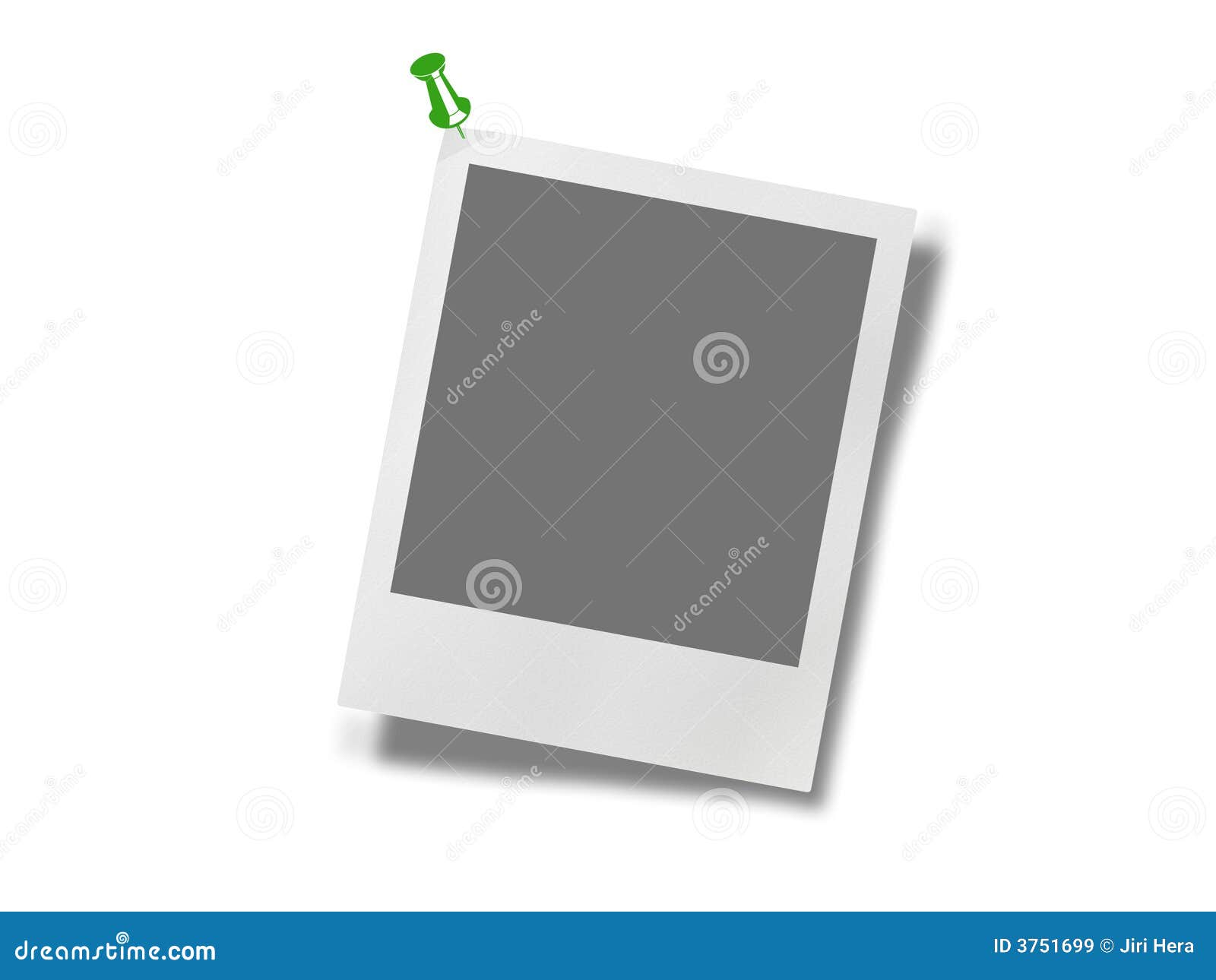 Polaroid Photo Frame with Pin Stock Illustration - Illustration of ...