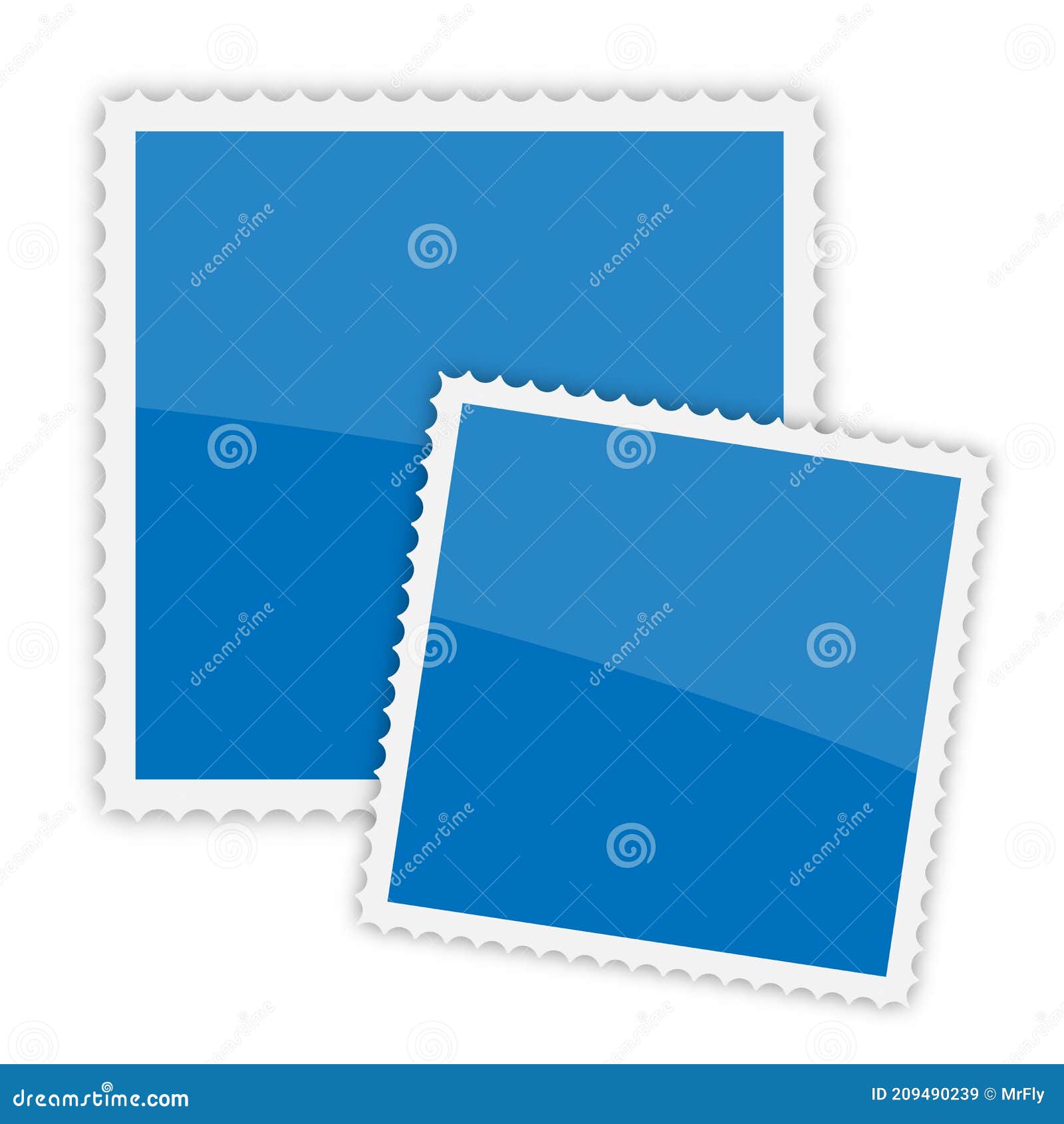 Blue Polaroid Photo Frame, Vector Illustration Stock Vector ...