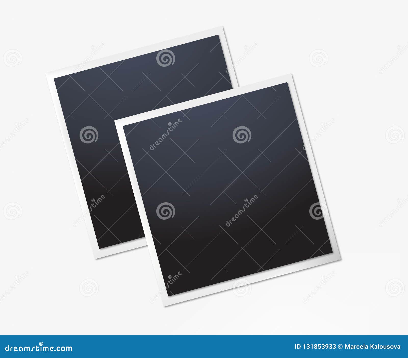 Polaroid Photo Frame. White Plastic Border On A Transparent Background ...