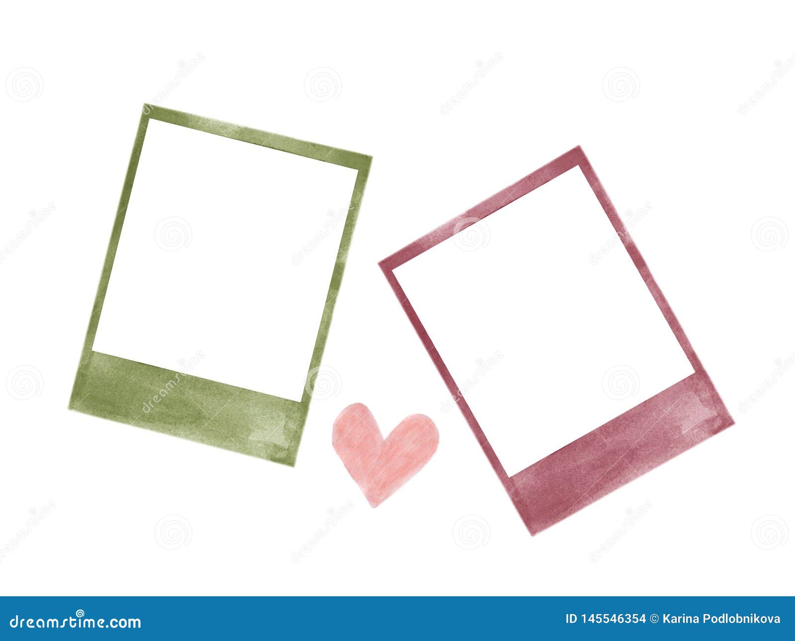 Polaroid Photo Frames Watercolor Isolated on White Stock Illustration ... Polaroid Photo Frames Watercolor Isolated on White Stock Illustration ...
