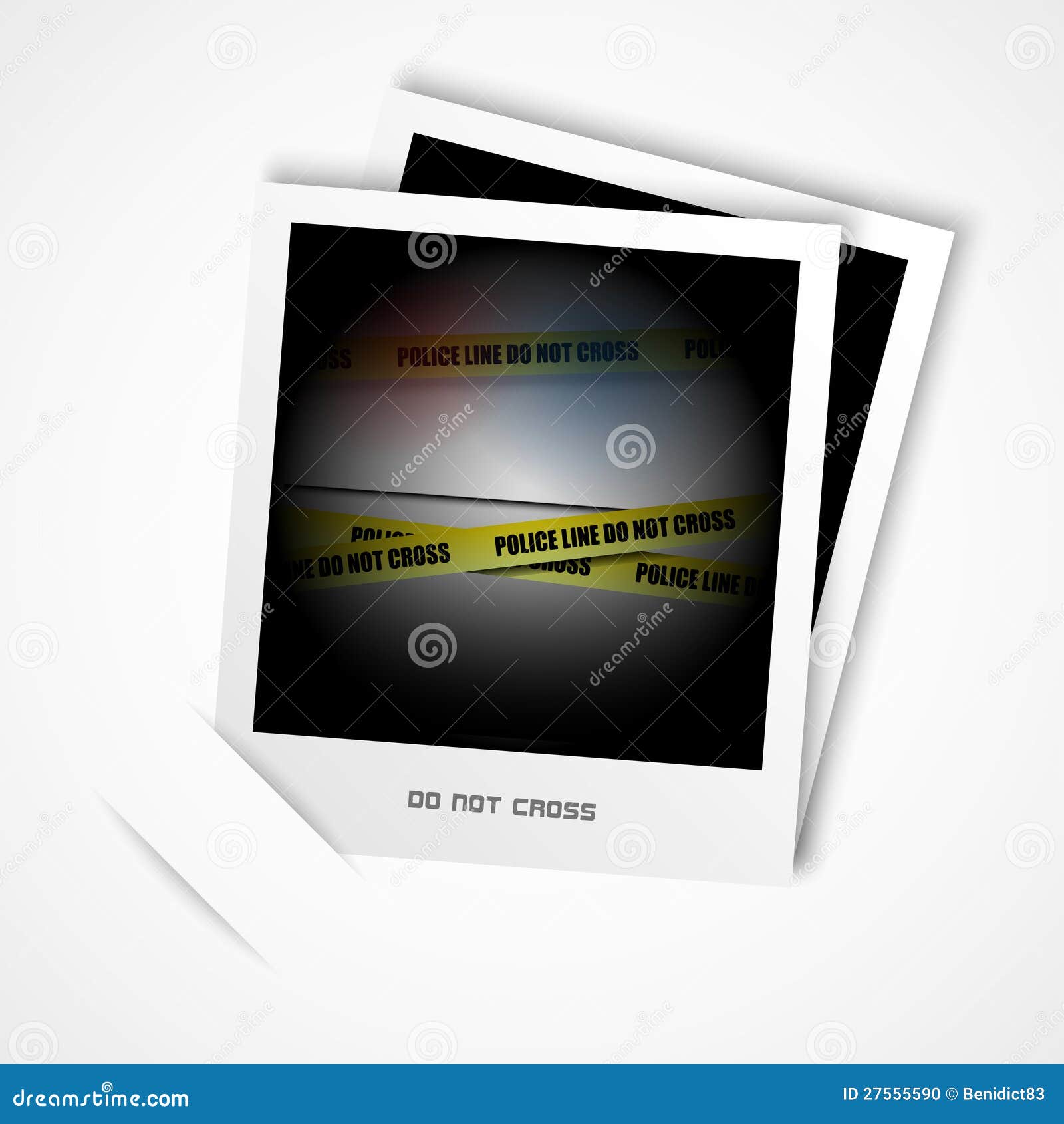 Polaroid Photo, Police Line Stock Vector - Illustration of criminal ...
