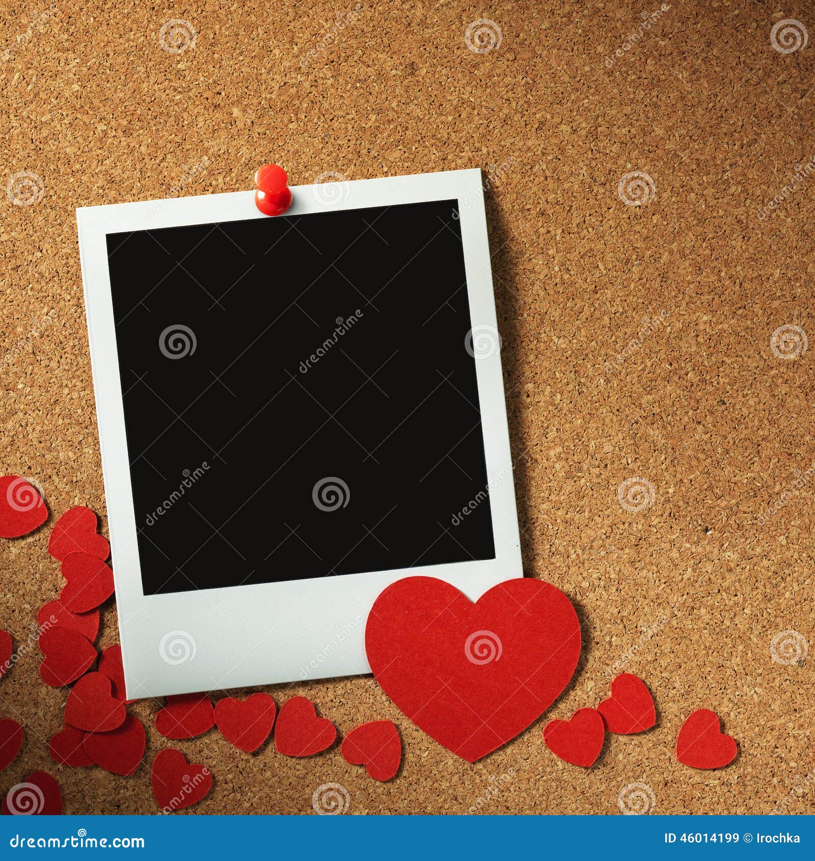 Polaroid style photo frame stock image. Image of pinned - 46014199