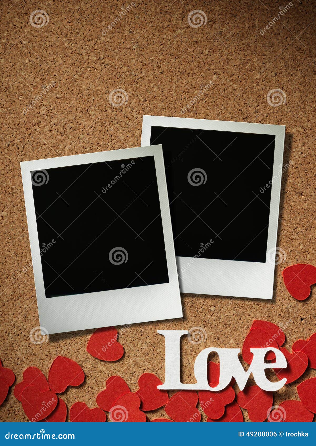 Polaroid style photo frame stock photo. Image of valentines - 49200006
